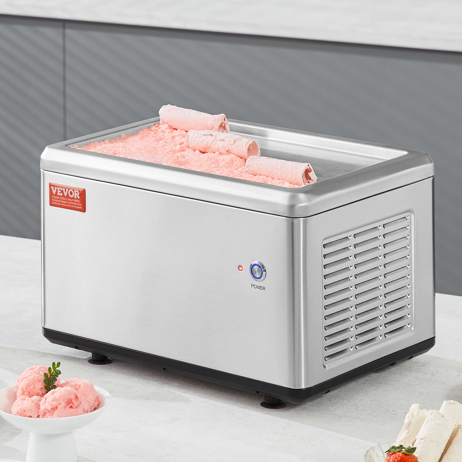 SKYSHALO Fried Ice Cream Roll Machine - A Rolled Ice Cream Maker with a ...