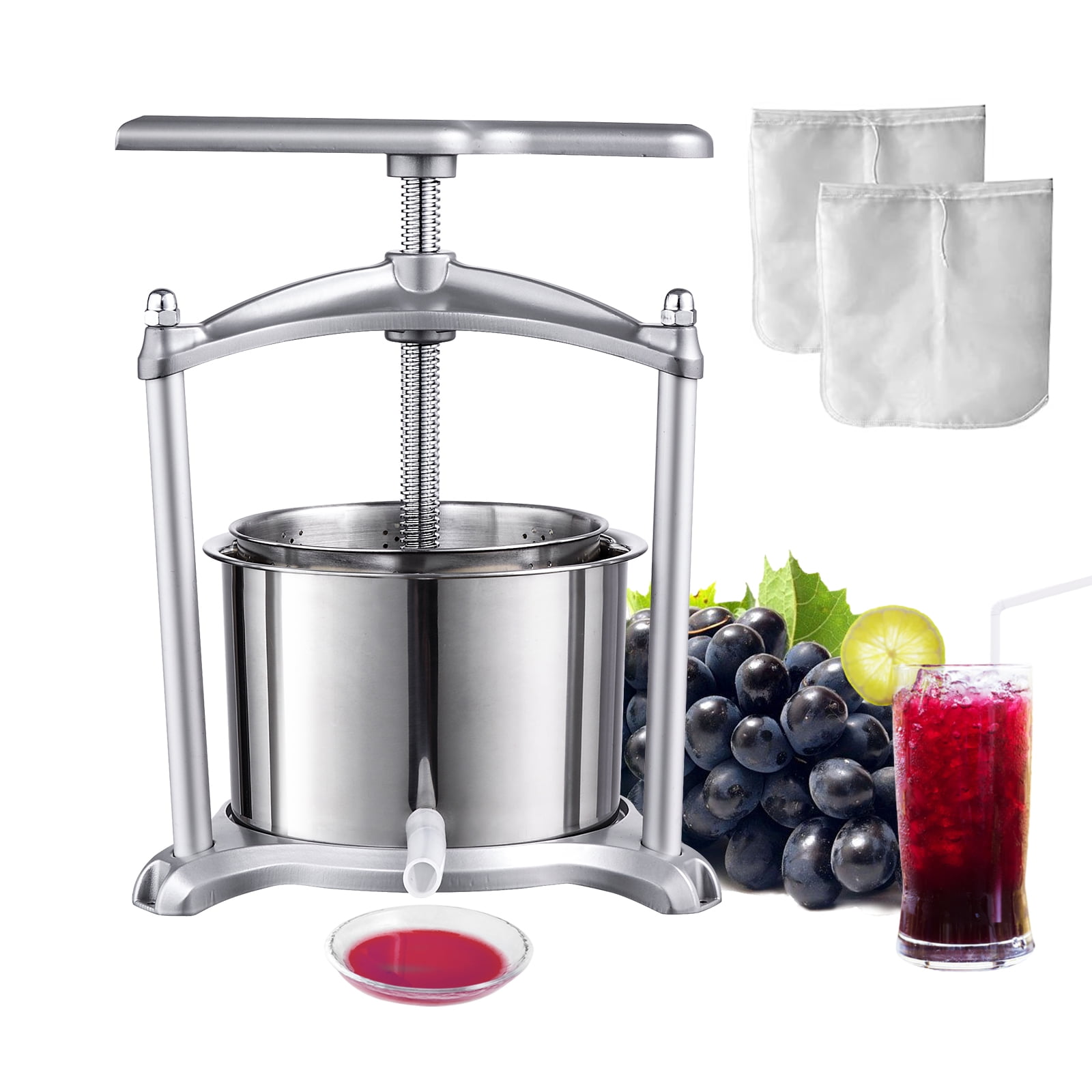 KFFKFF Fruit Wine Press Manual Press for Wine Making 1.6 Gal/6L ...