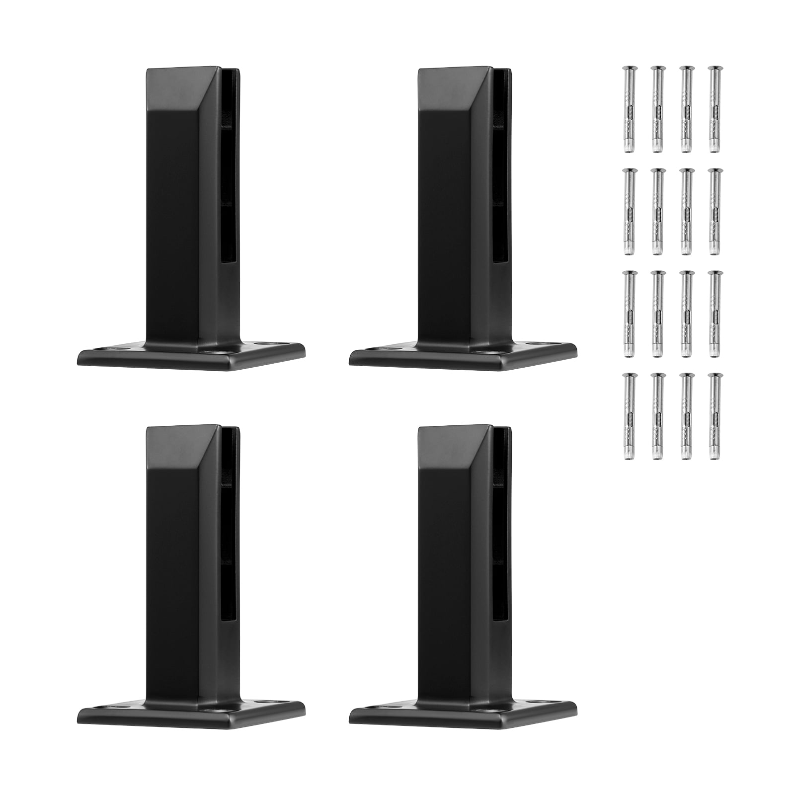 SKYSHALO Glass Holder, 4 Pack Square Support for 8-12mm Thick Tempered ...