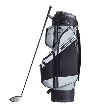 Costway Double Strap Golf Stand Cart Bag with 6-Way Divider, Organizer ...