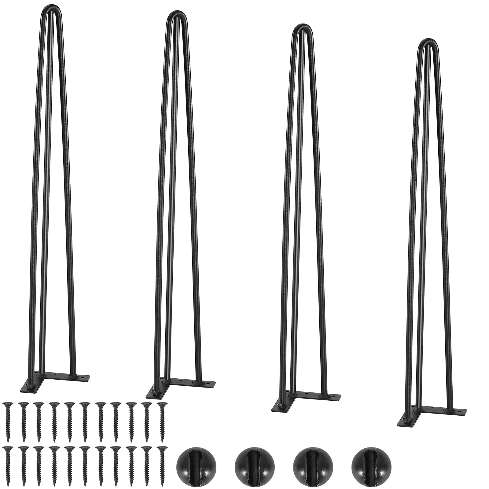 KFFKFF Hairpin Table Legs 28" Set of 4 Solid Steel Desk Furniture Leg ...