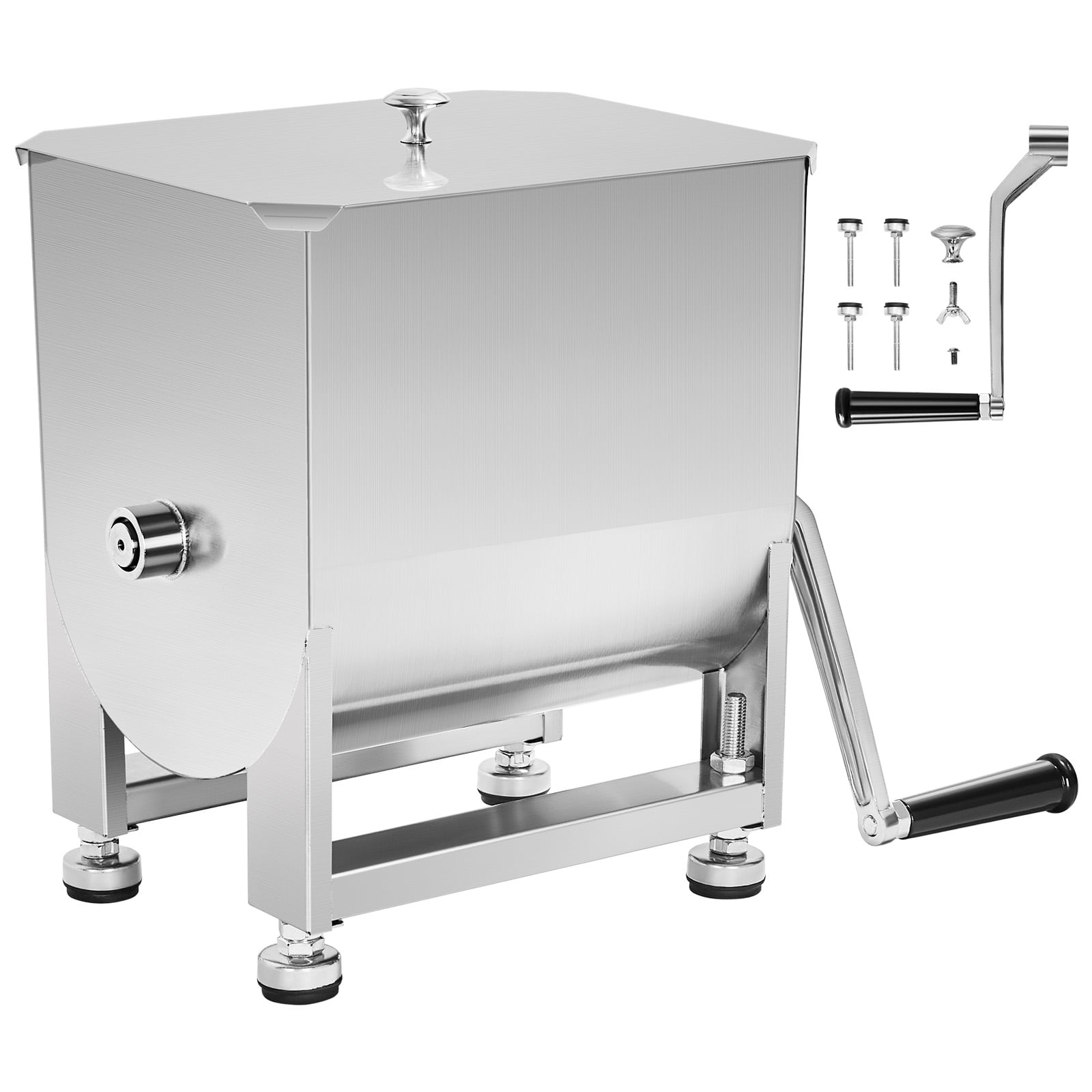 KFFKFF Hand-Operated Meat Mixer, 15 Lb Capacity, Stainless Steel ...