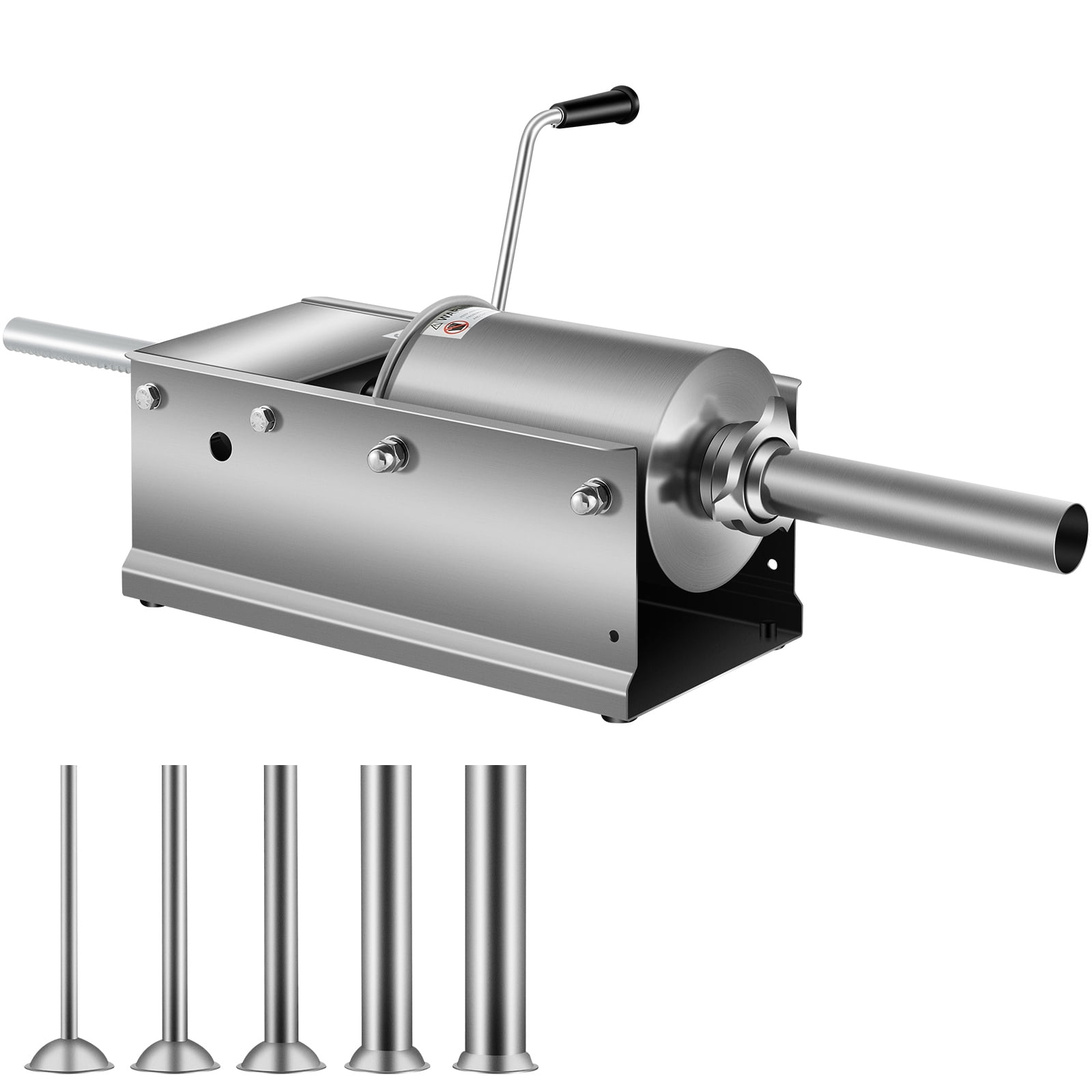 KFFKFF Hand-Operated Sausage Filler, 3 L / 7 LBS Capacity, Horizontal ...
