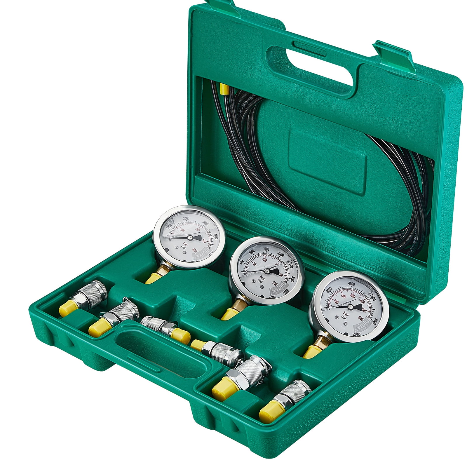 KFFKFF Hydraulic Gauge Test Kit, 250/400/600bar Range, Includes 3 ...