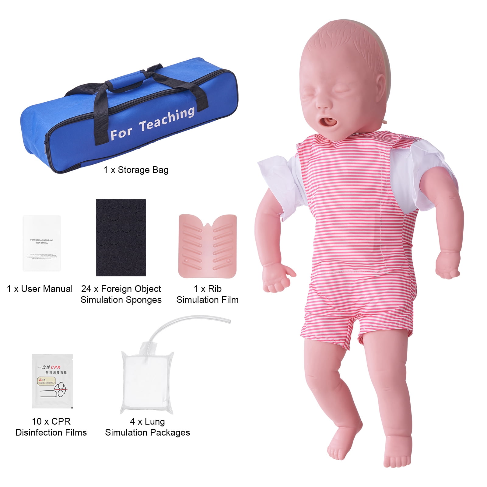 KFFKFF Infant CPR and Heimlich Practice Manikin, Professional Baby ...
