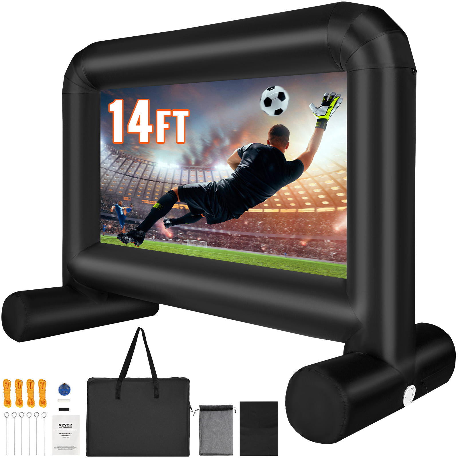 onn. Indoor/Outdoor Folding Projector Screen, White - Walmart.com