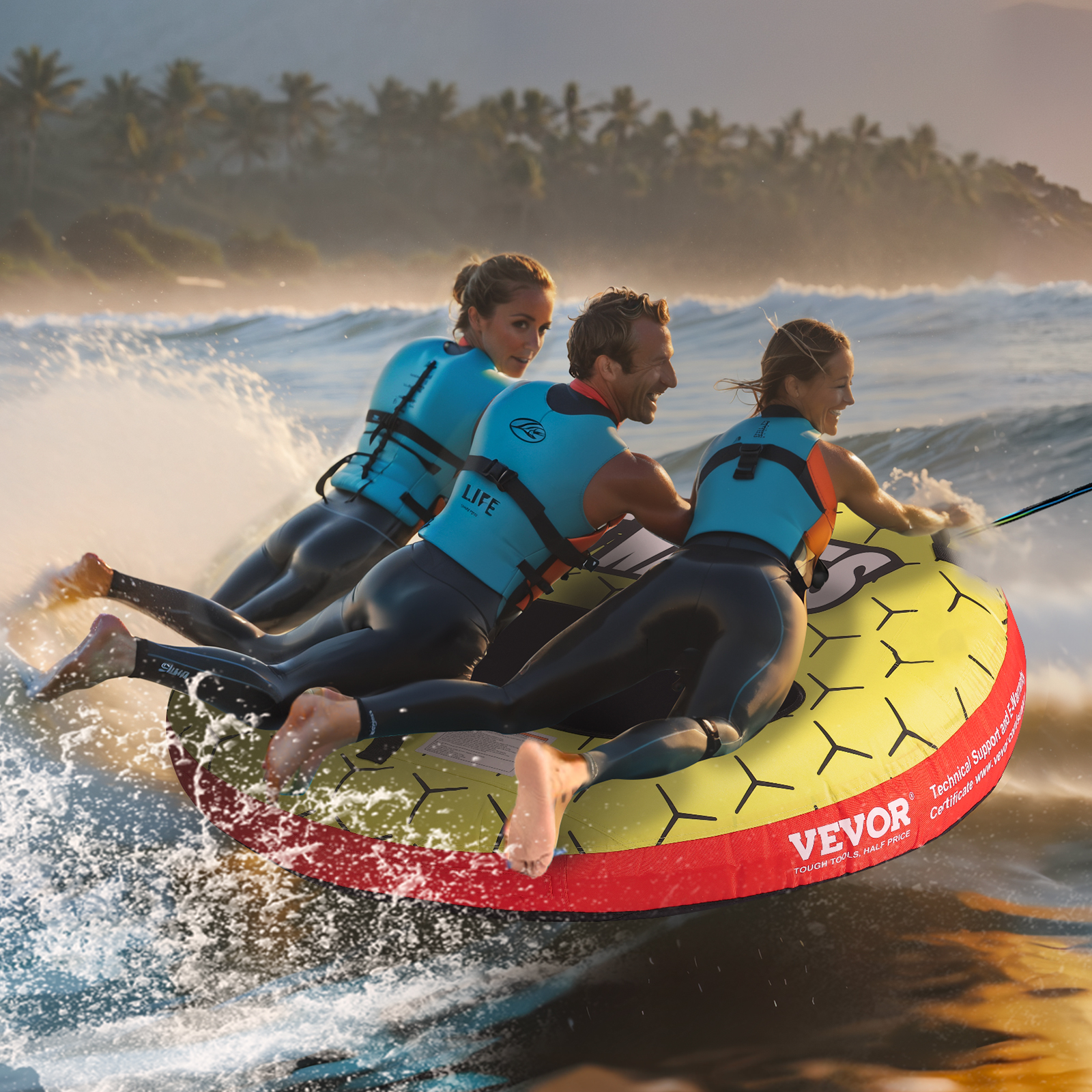 Airhead EZ Wake Trainer Inflatable Towable Wakeboard Bodyboard Tube ...