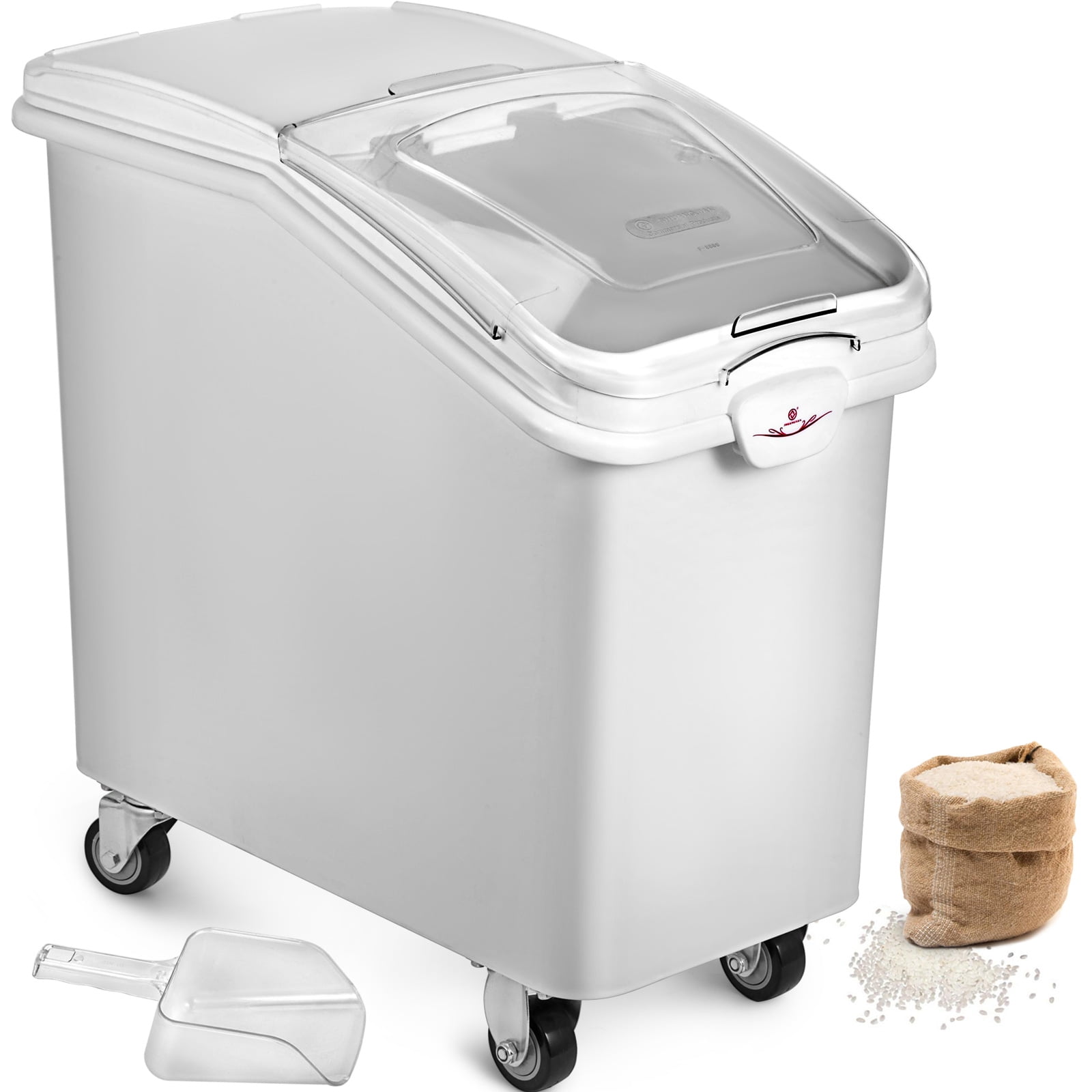 Free Shipping! SKYSHALO Ingredient Bin with Casters 21 gallon Mobile ...