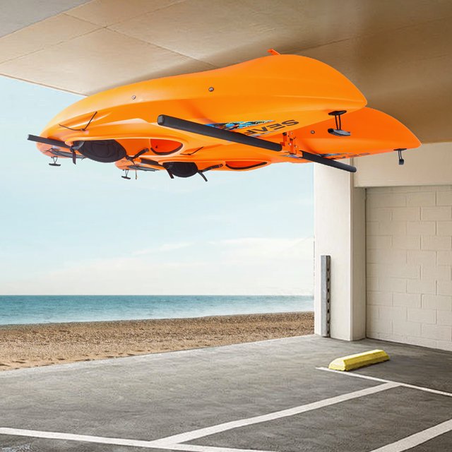 SKYSHALO Kayak Ceiling Rack Paddle Board Rack 2 Ceiling Storage Hi Port ...