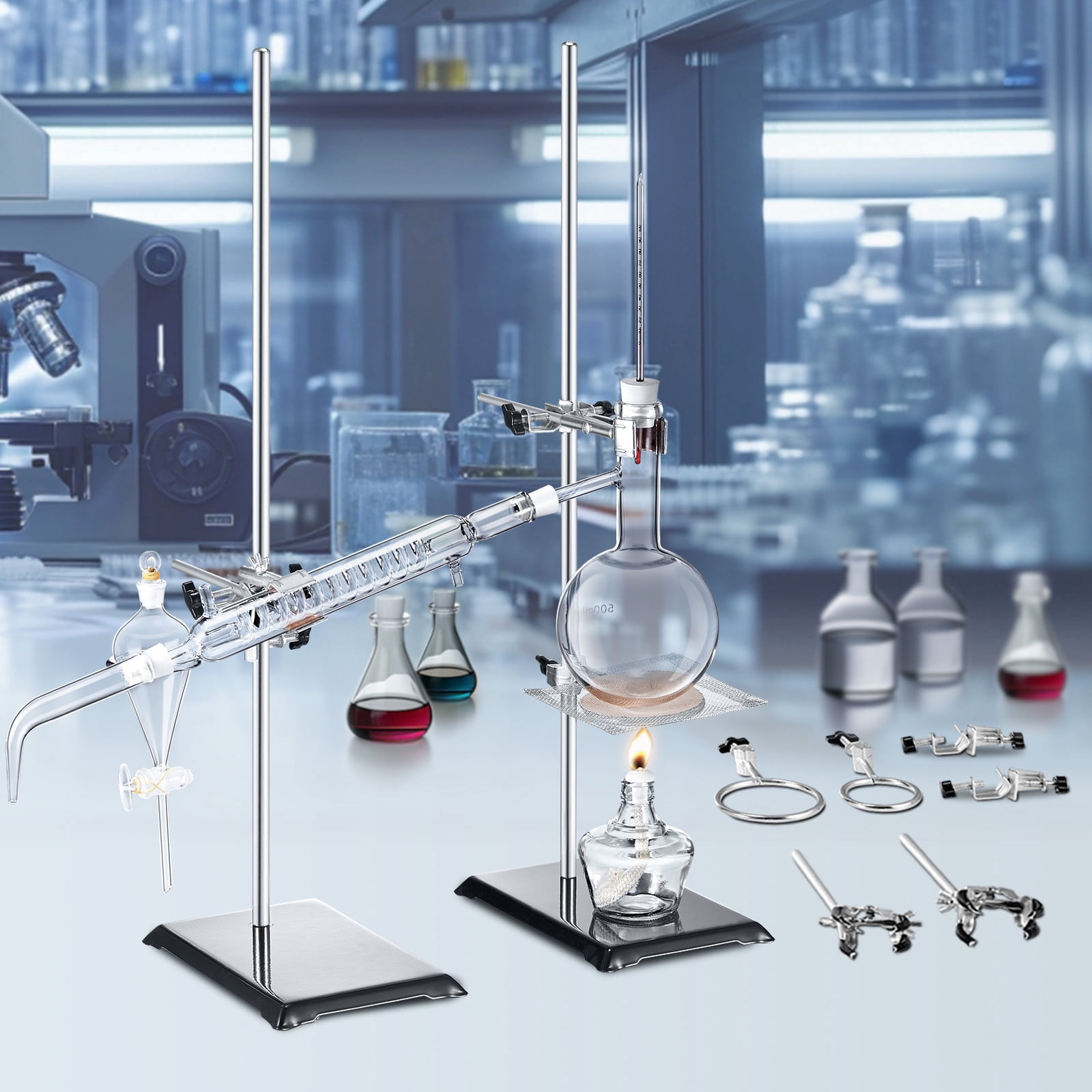 KFFKFF Lab Stand Support Laboratory 2 Sets Retort Support Stand With ...