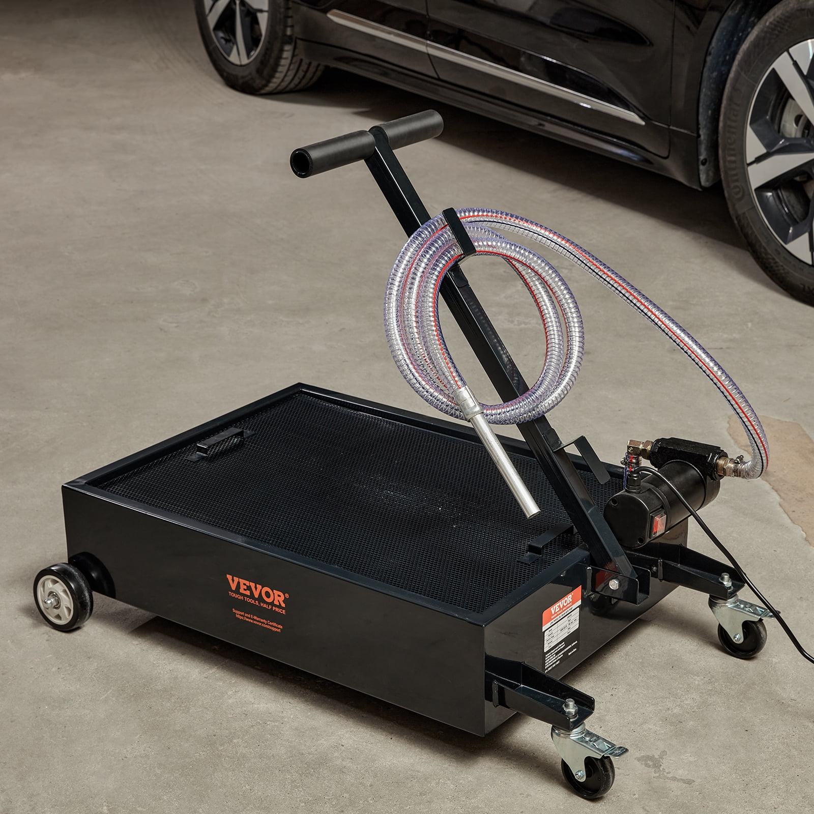 KFFKFF Low Profile Oil Drain Pan 15 Gallon Oil Drain Pan with 180W ...