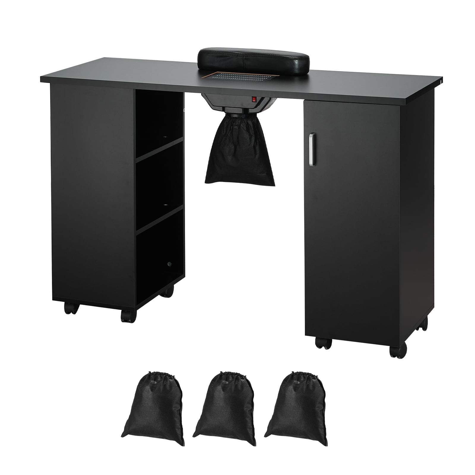 SKYSHALO Manicure Table Nail Desk for Nail Tech, Nail Table Beauty ...