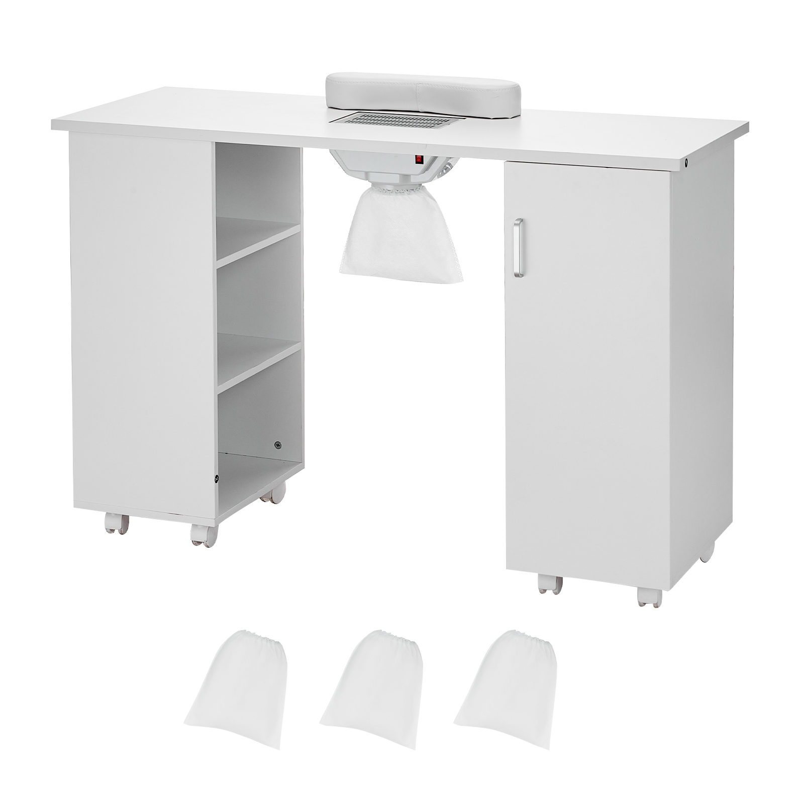 SKYSHALO Manicure Table Nail Desk for Nail Tech, Nail Table Beauty ...