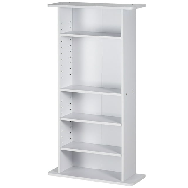 SKYSHALO Media Organizer Cabinet, 5-Tier DVD Rack, Capacity for 240 CDs ...