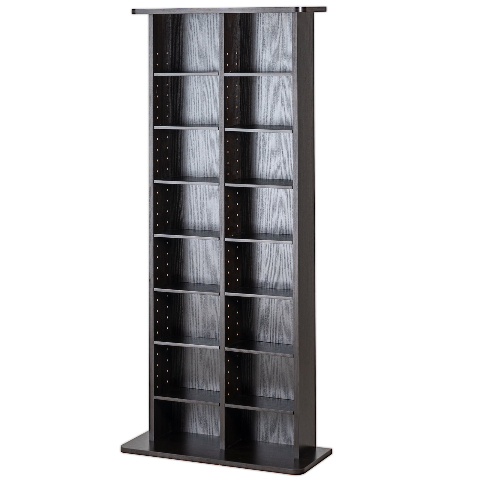 SKYSHALO Media Organizer Cabinet, 8-Tier DVD Rack, Storage for 464 CDs ...
