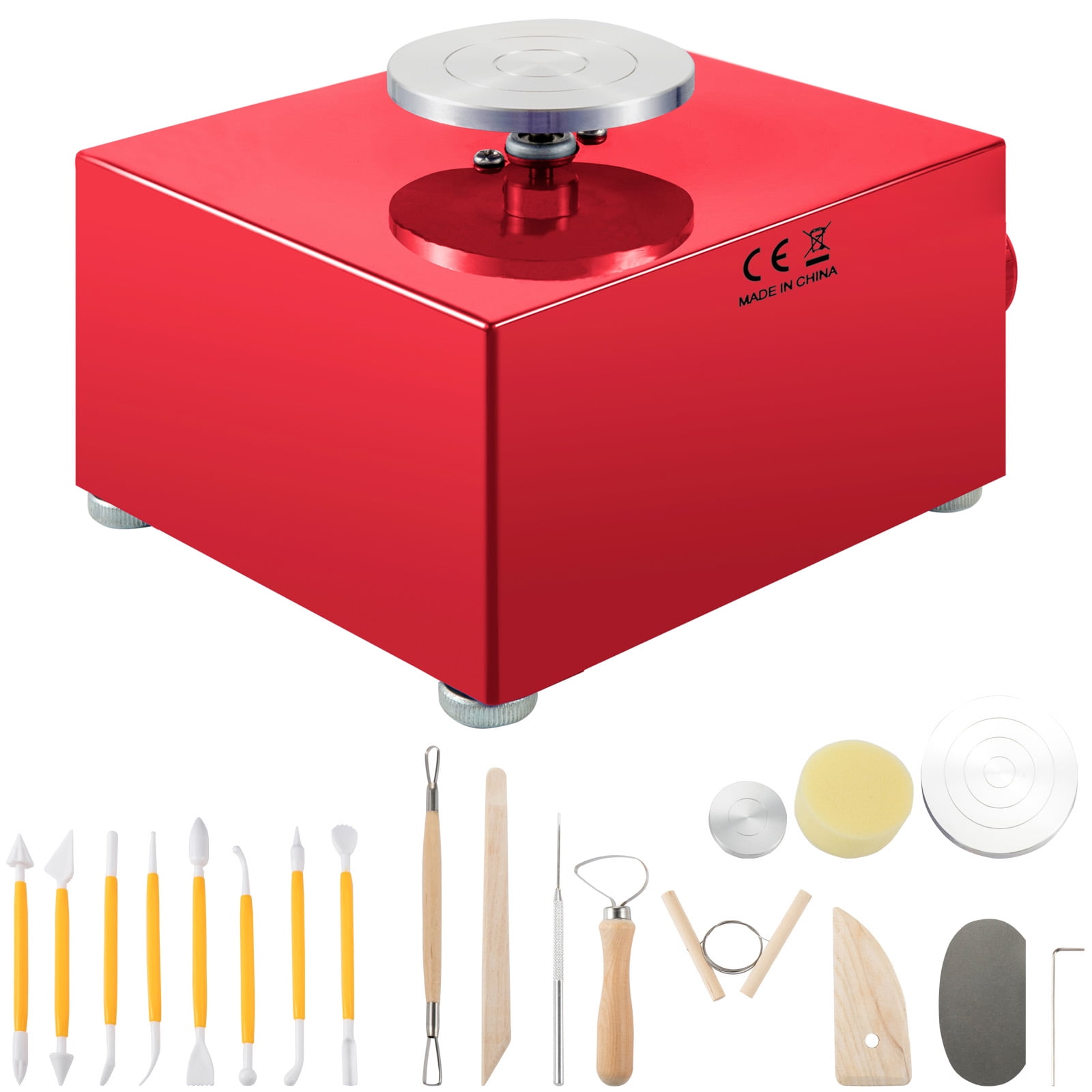 SKYSHALO Mini Pottery Wheel 30W Ceramic Wheel Adjustable Speed Clay ...