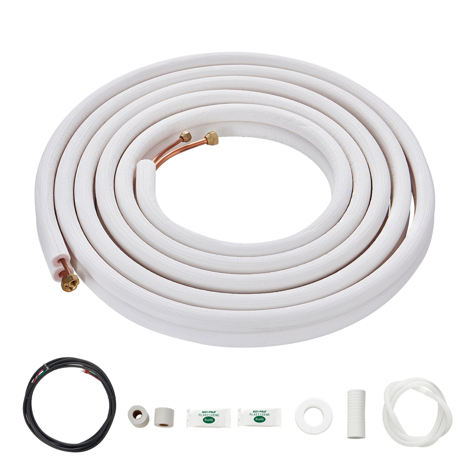 KFFKFF Mini Split Cord Kit 1/4"x3/8"x25ft Copper Tube AC with ...
