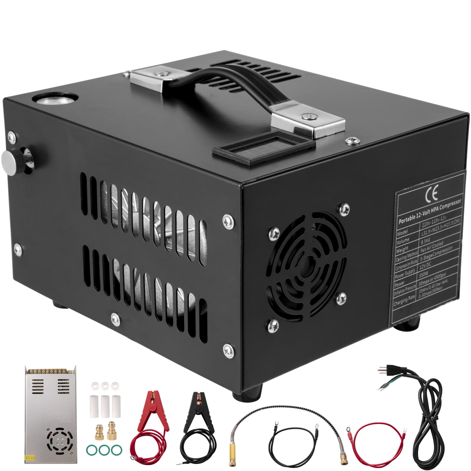 SKYSHALO Electric PCP Air Compressor, 4500 Psi, 30MPa, Portable Rifle ...