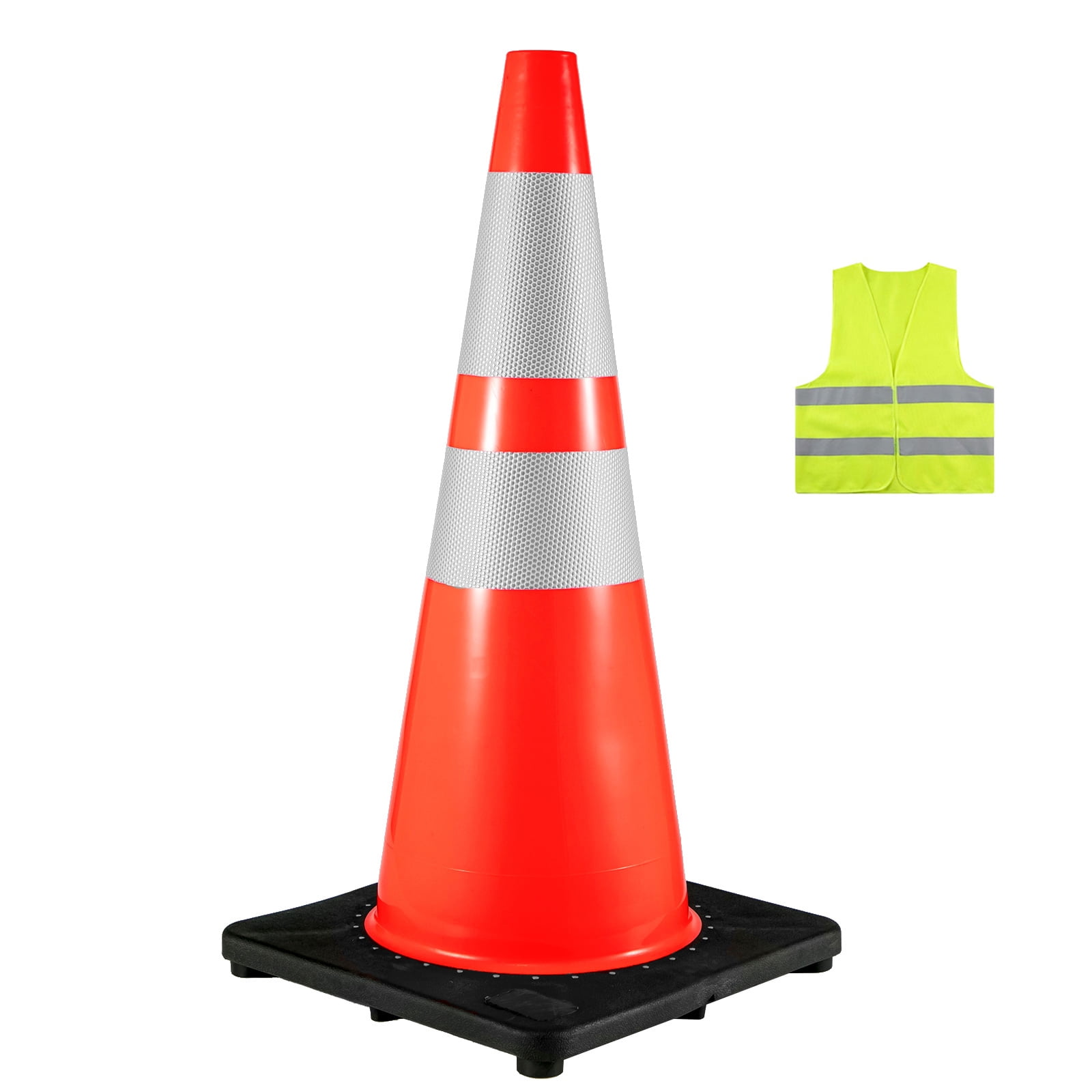 KFFKFF PVC Orange Traffic Safety Cones, Hazard Cones Reflective Collars ...