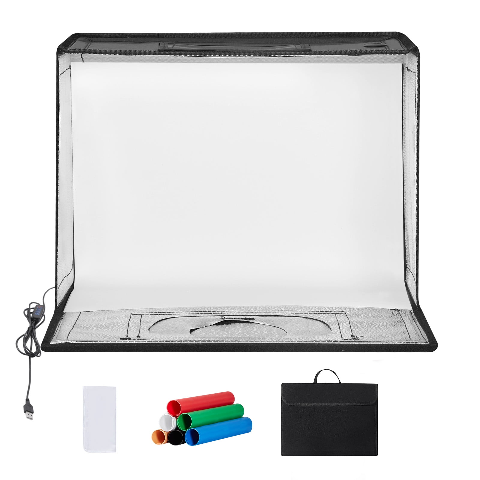 KFFKFF Photo Studio Light Box, 12" x 12", Adjustable Color Temp 3000 ...