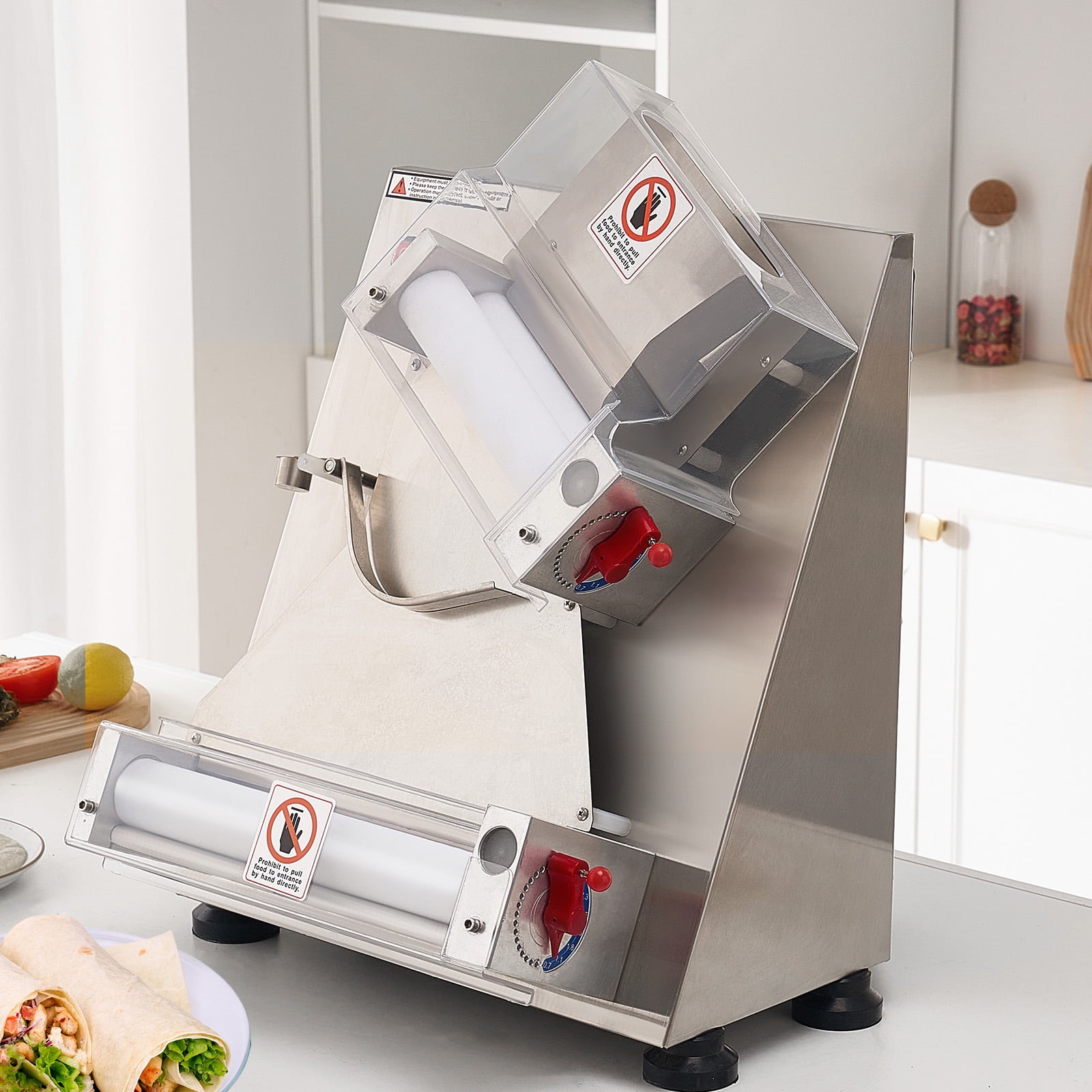 KFFKFF Pizza Dough Roller Sheeter Automatic Commercial 12 Inch Pizza ...