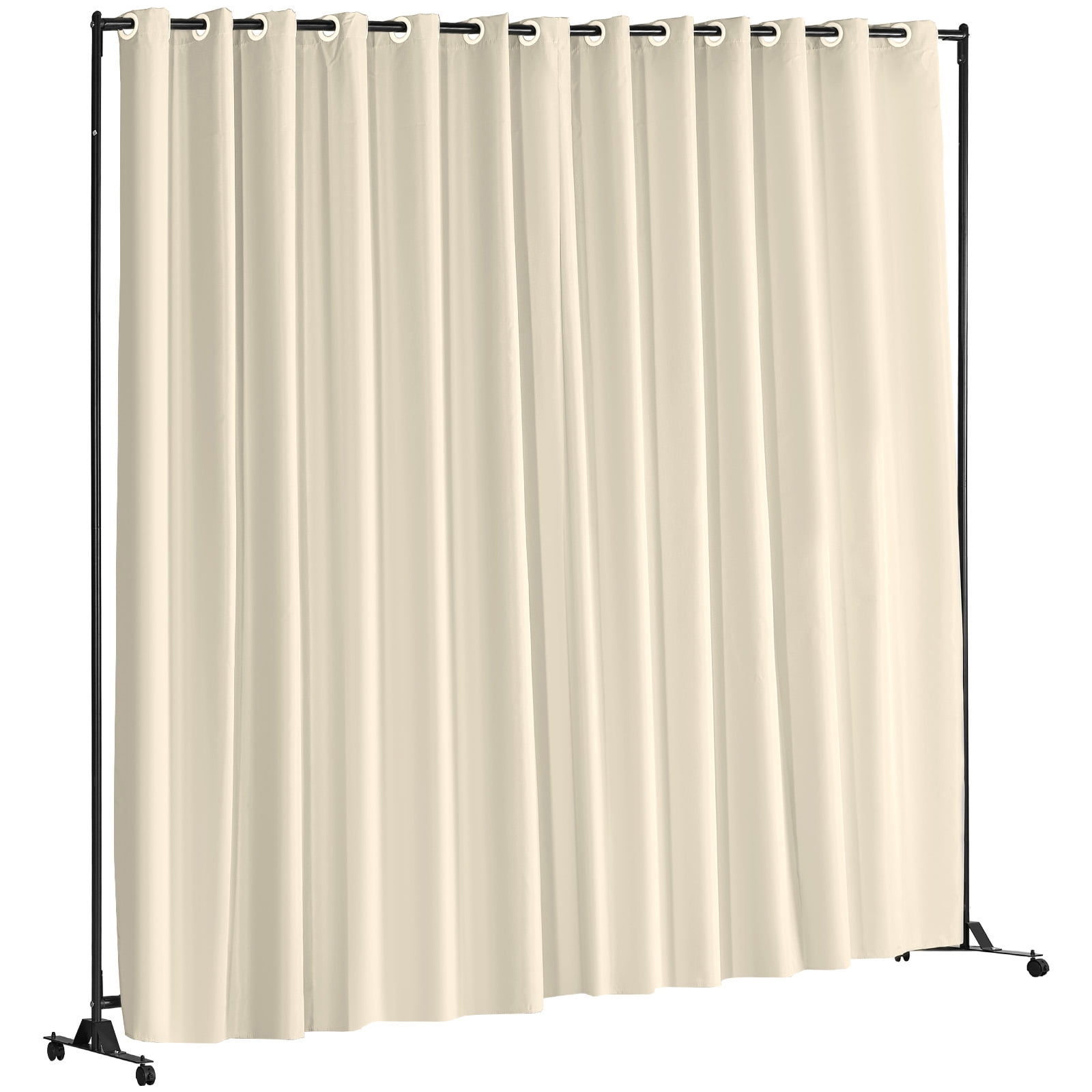 SKYSHALO Portable Room Separator, 8 ft by 10 ft, Beige Privacy Screen ...