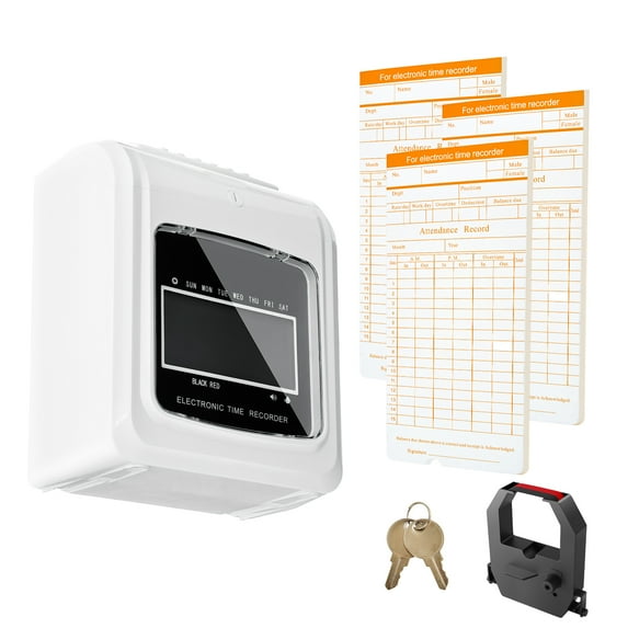 KFFKFF Punch Time Clock Time Tracker Machine for Employees With 102 ...