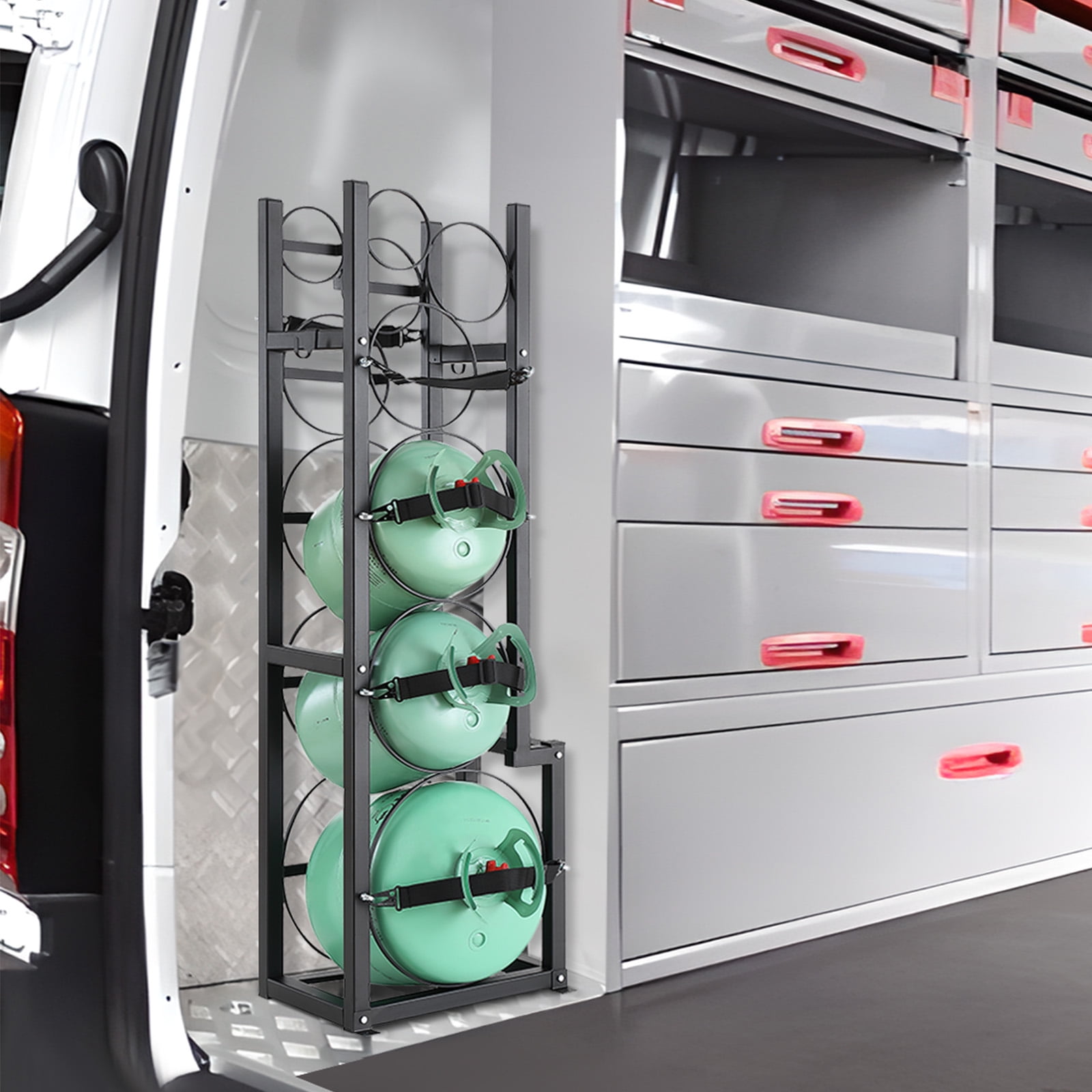 KFFKFF Refrigerant Tank Rack 1x50+2 x 30lbs+3 Small Tanks Cylinder Tank ...