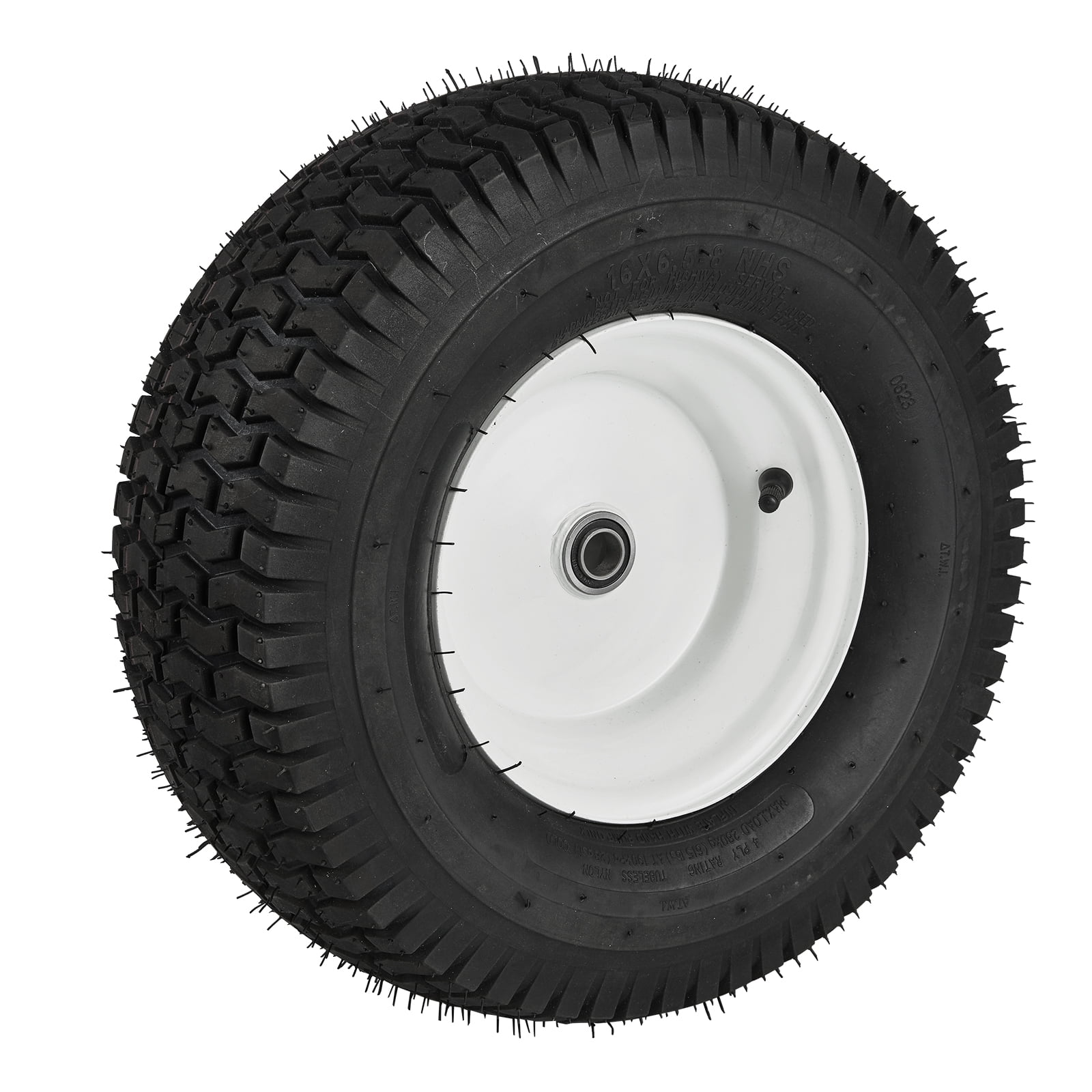 KFFKFF Riding Mower Wheels, 16x6.5-8" Non-Inflatable Tractor Wheels ...