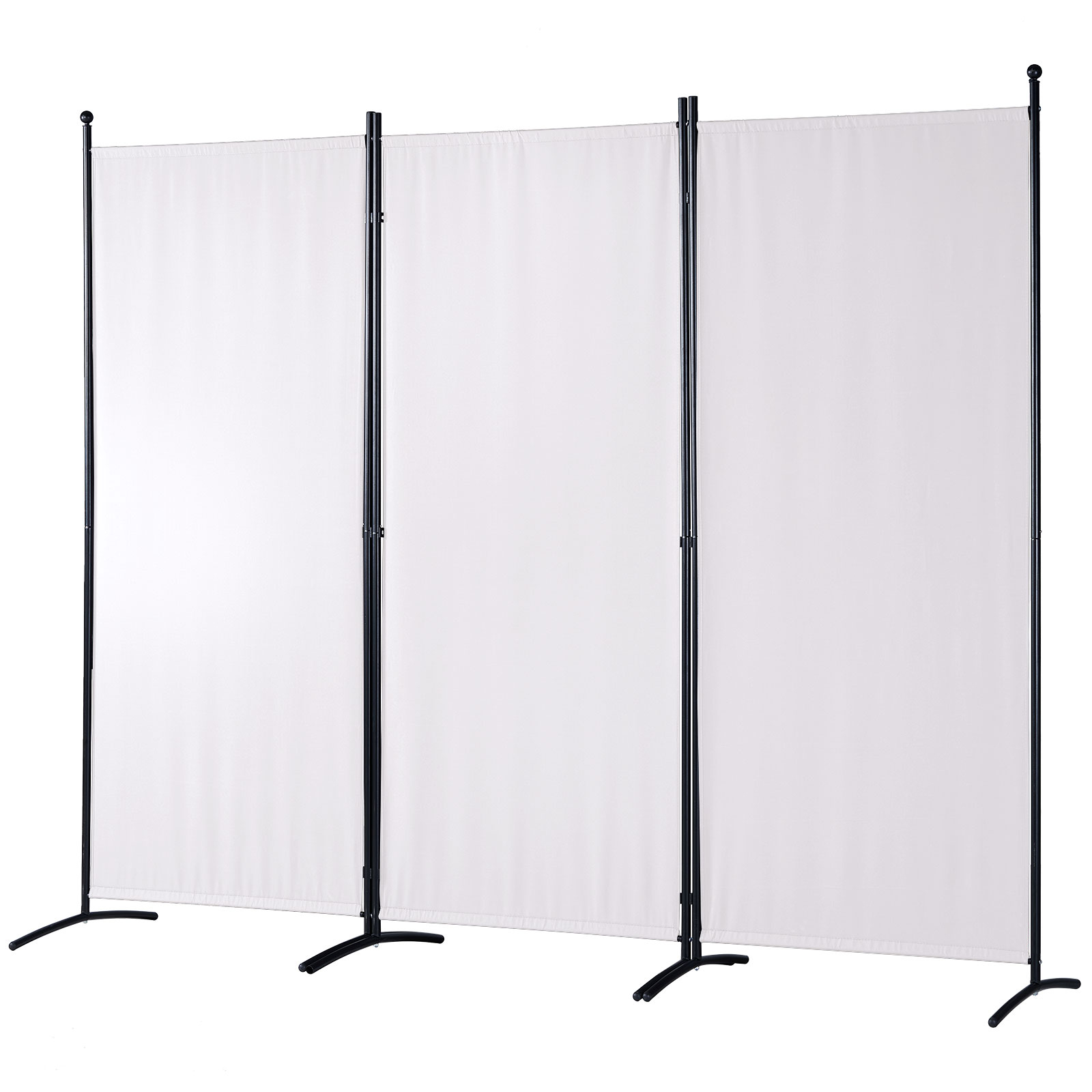 Legacy Decor 3 Panel Screen Room Divider Solid Wood White Finish ...