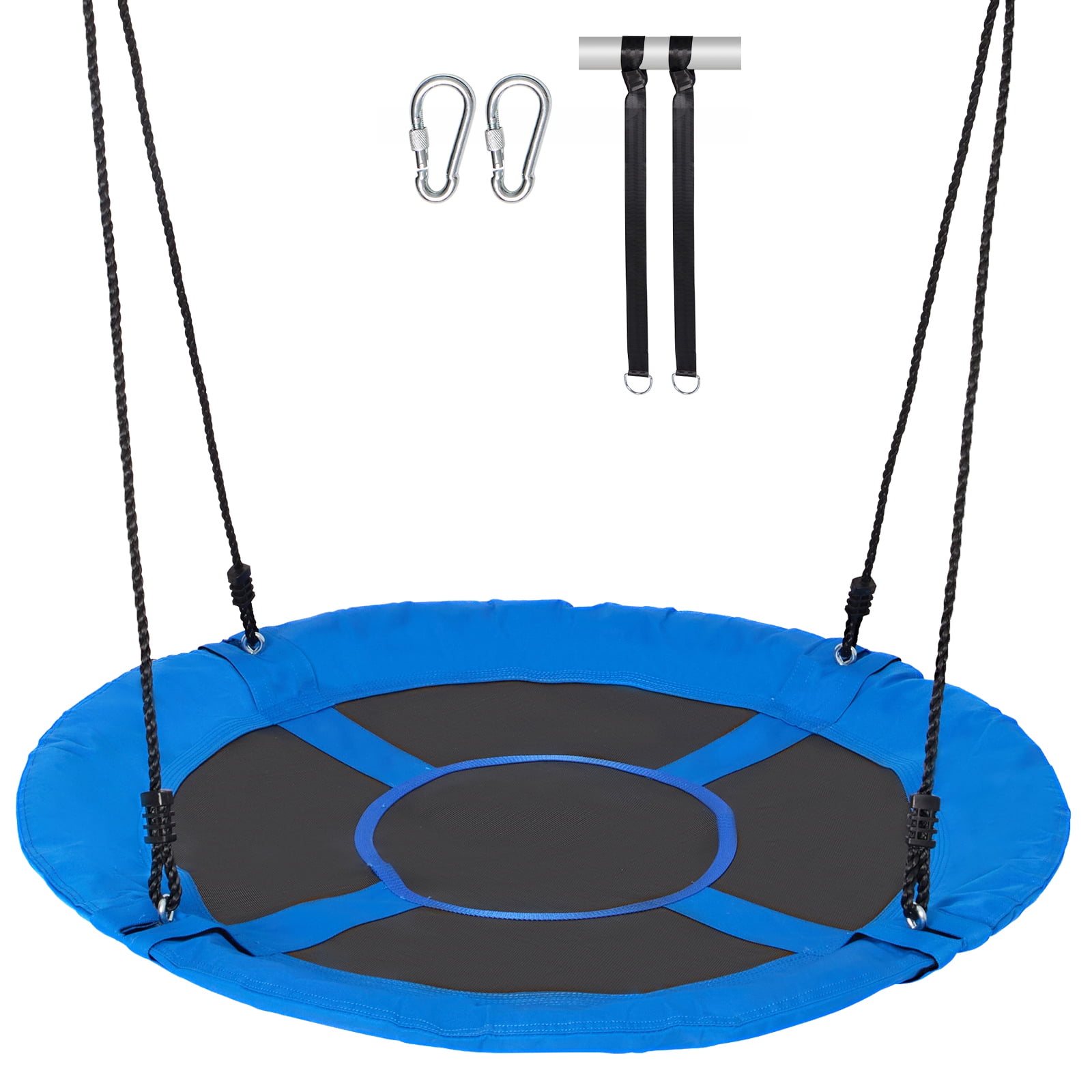 KFFKFF Round Tree Swing, 40" Diameter, Supports up to 750lbs, Crafted ...