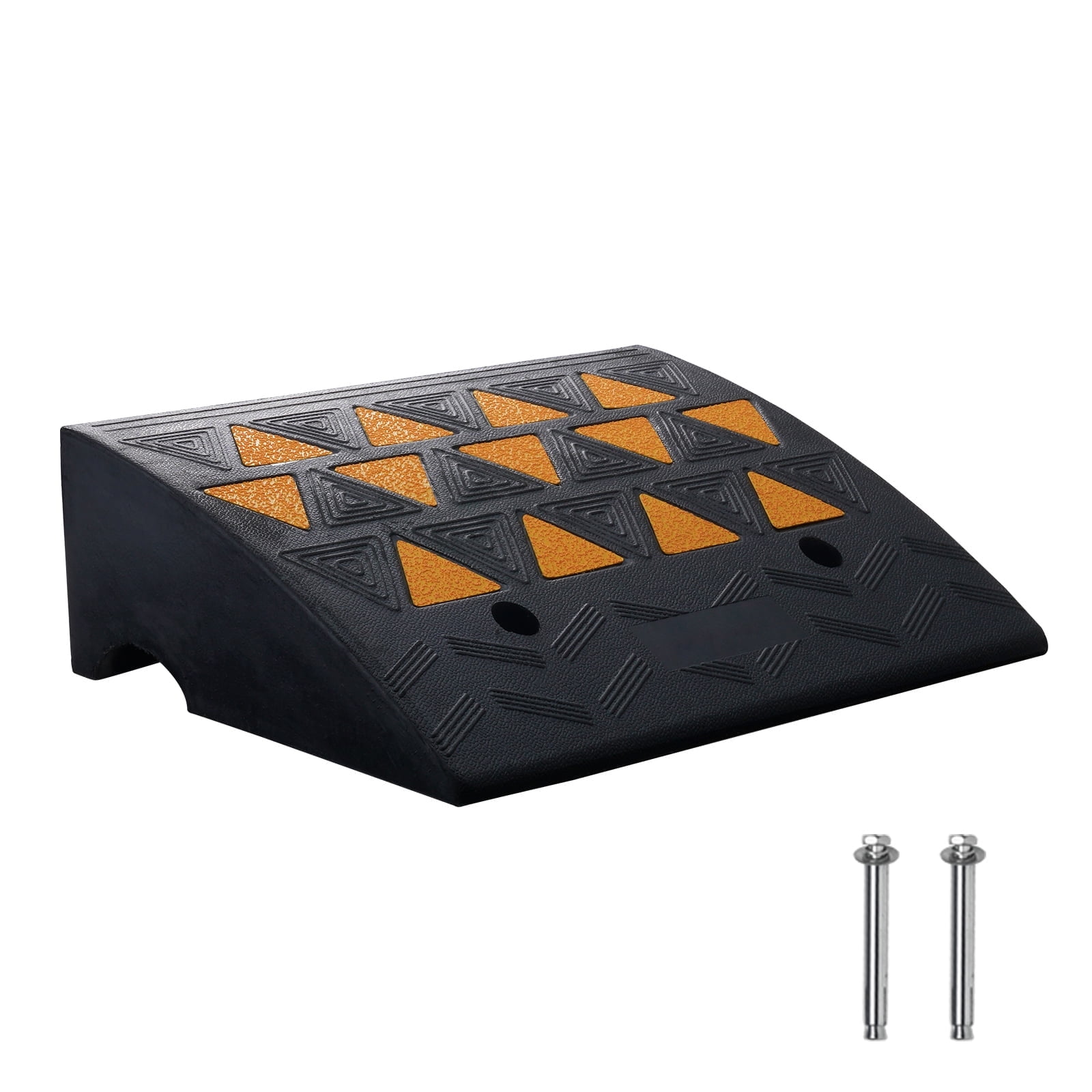 KFFKFF Rubber Curb Ramp Driveway Ramp for Curb 6" Rise 19.3" Wide 33069 ...