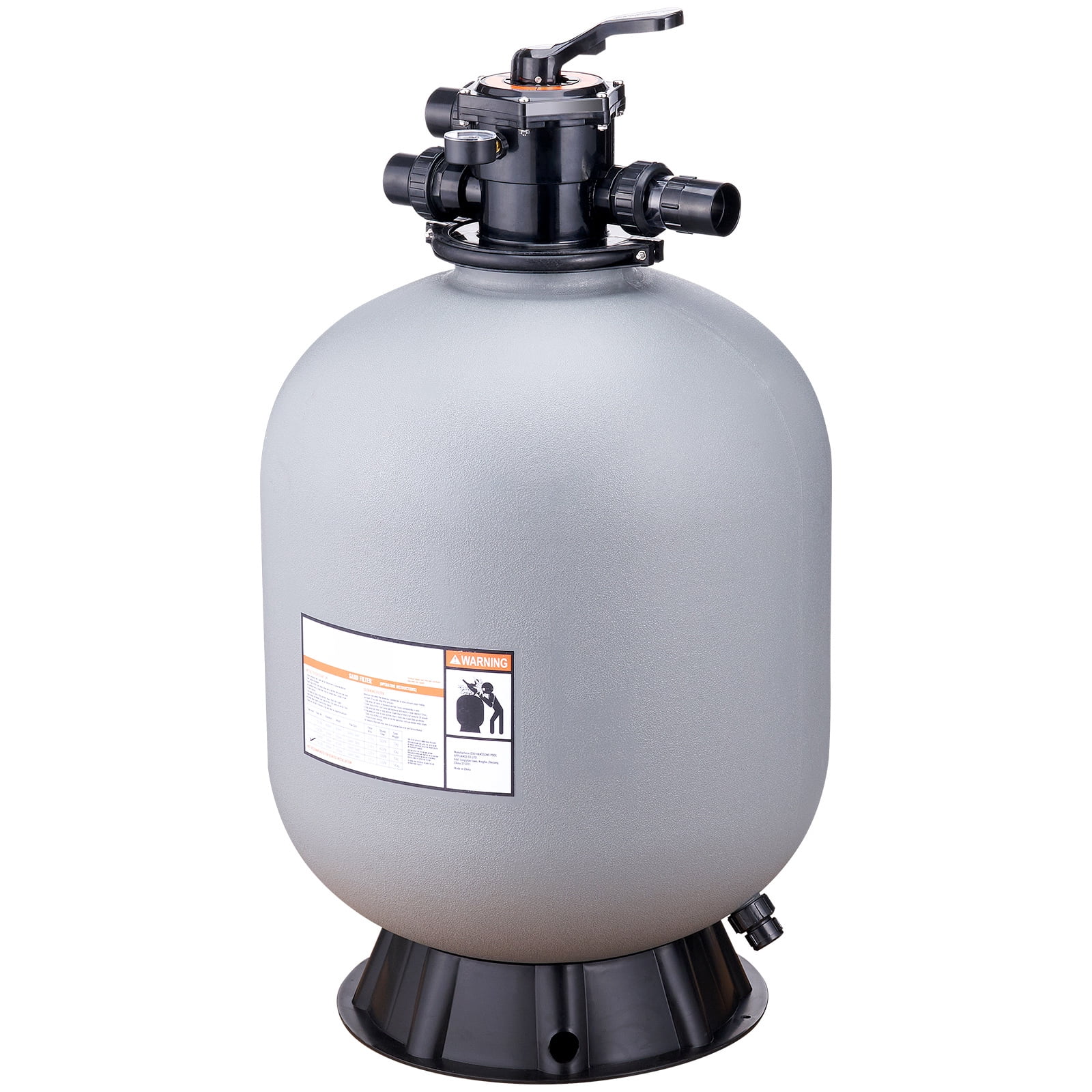 KFFKFF Sand Filter 24" Above Inground Swimming Pool Sand Filter with 7 ...