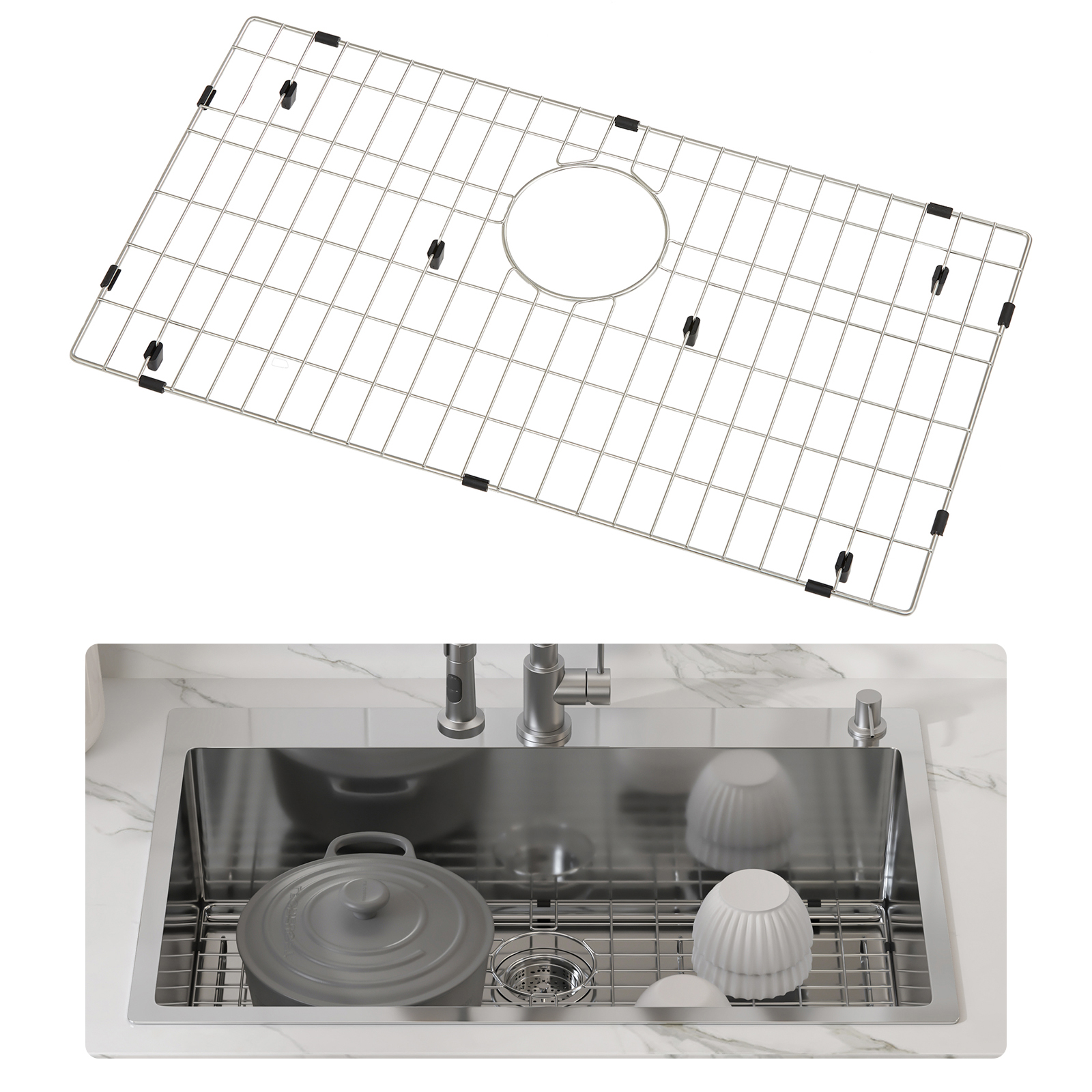 Better Houseware Small Sink Protector Grid Stainless Steel Mats ...