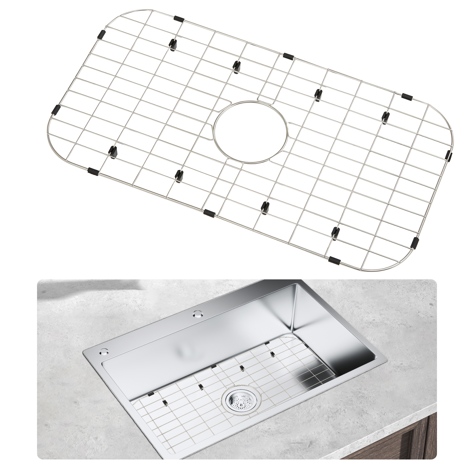 Better Houseware Small Sink Protector Grid Stainless Steel Mats ...