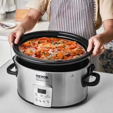 Hamilton Beach Large 8 Quart Flex Crock Pot Programmable Slow Cooker ...