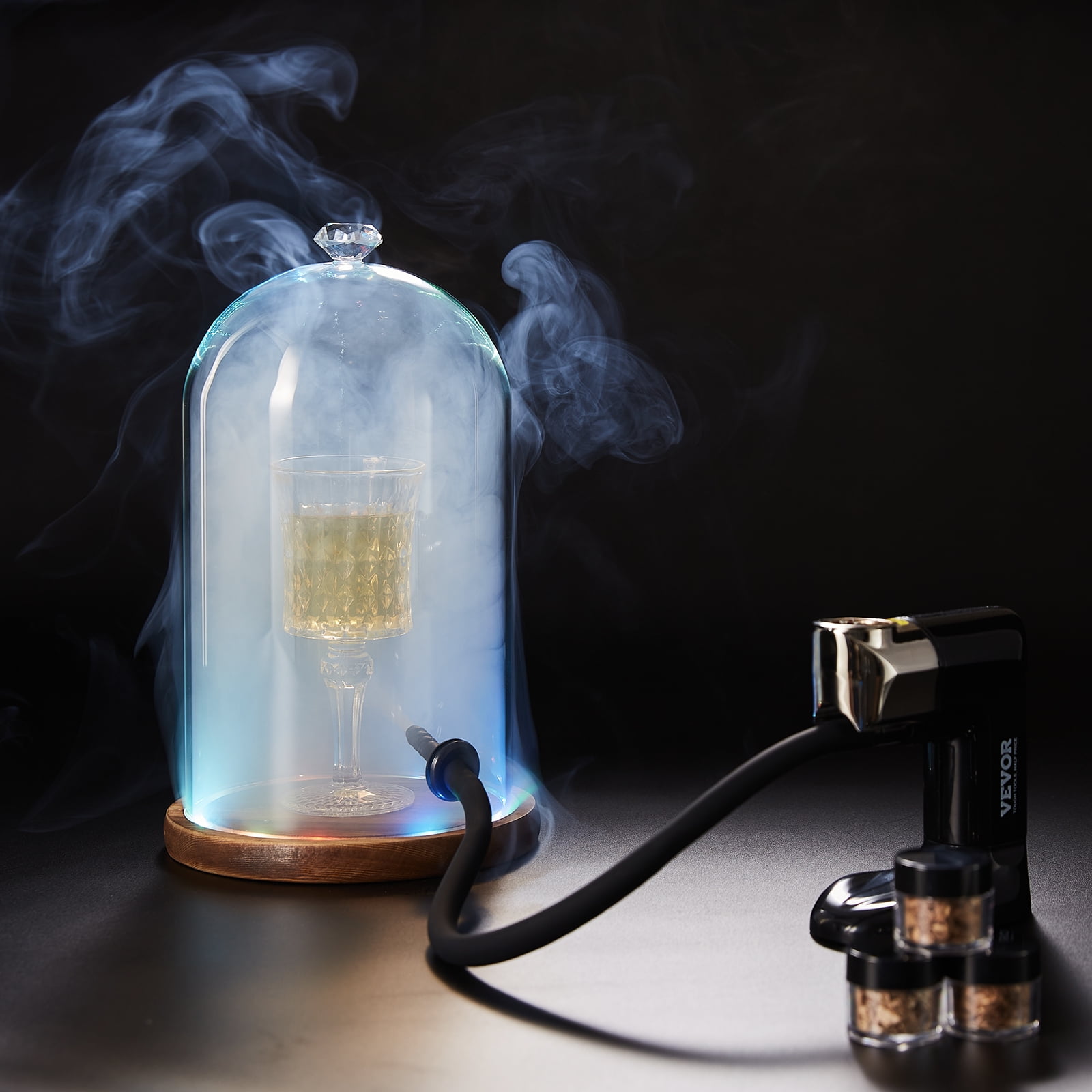 KFFKFF Smoking Gun Accessory Glass Cloche Dome Cover for Smoke Infuser ...