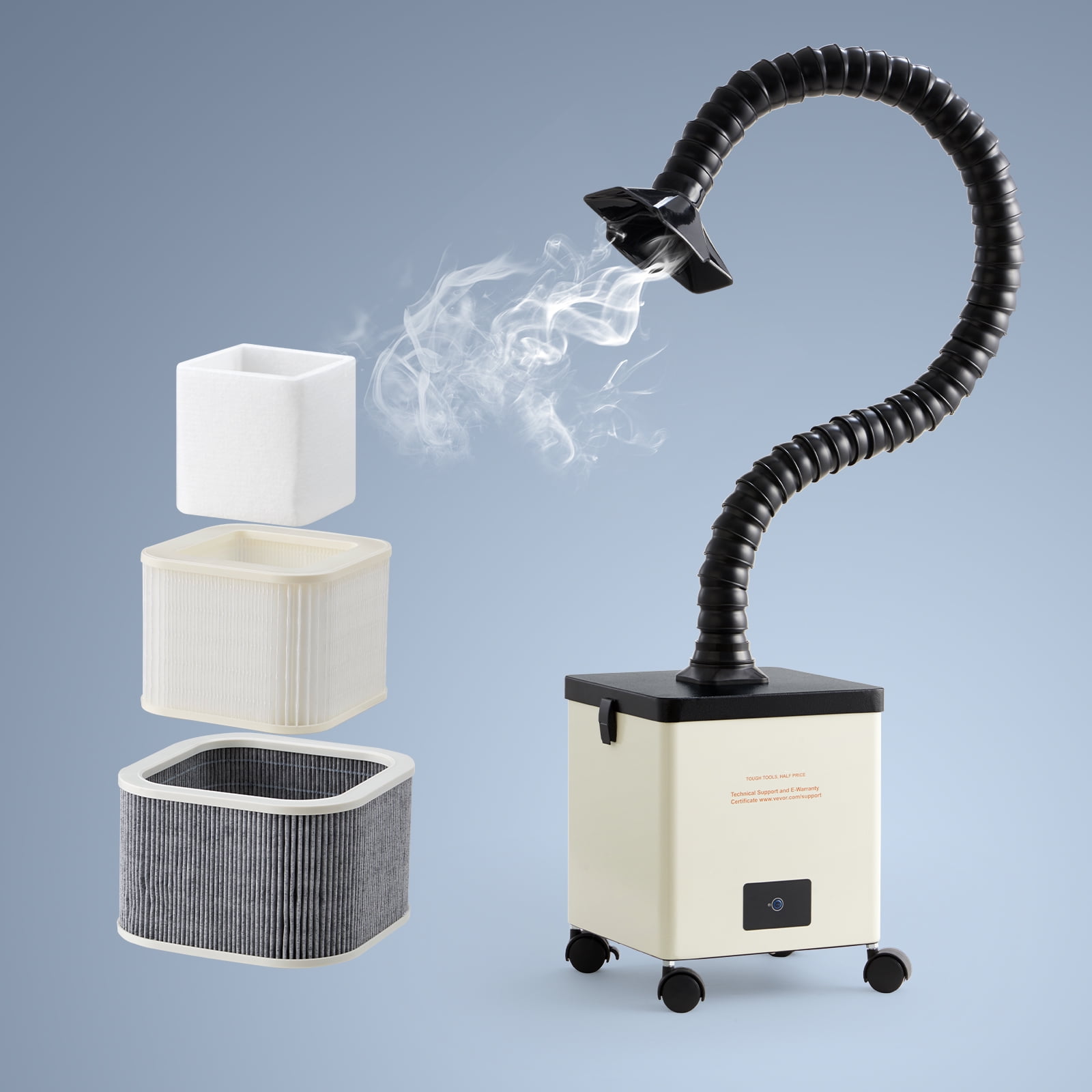 SKYSHALO Solder Fume Extractor, 100W Soldering Smoke Extractor with 3 ...