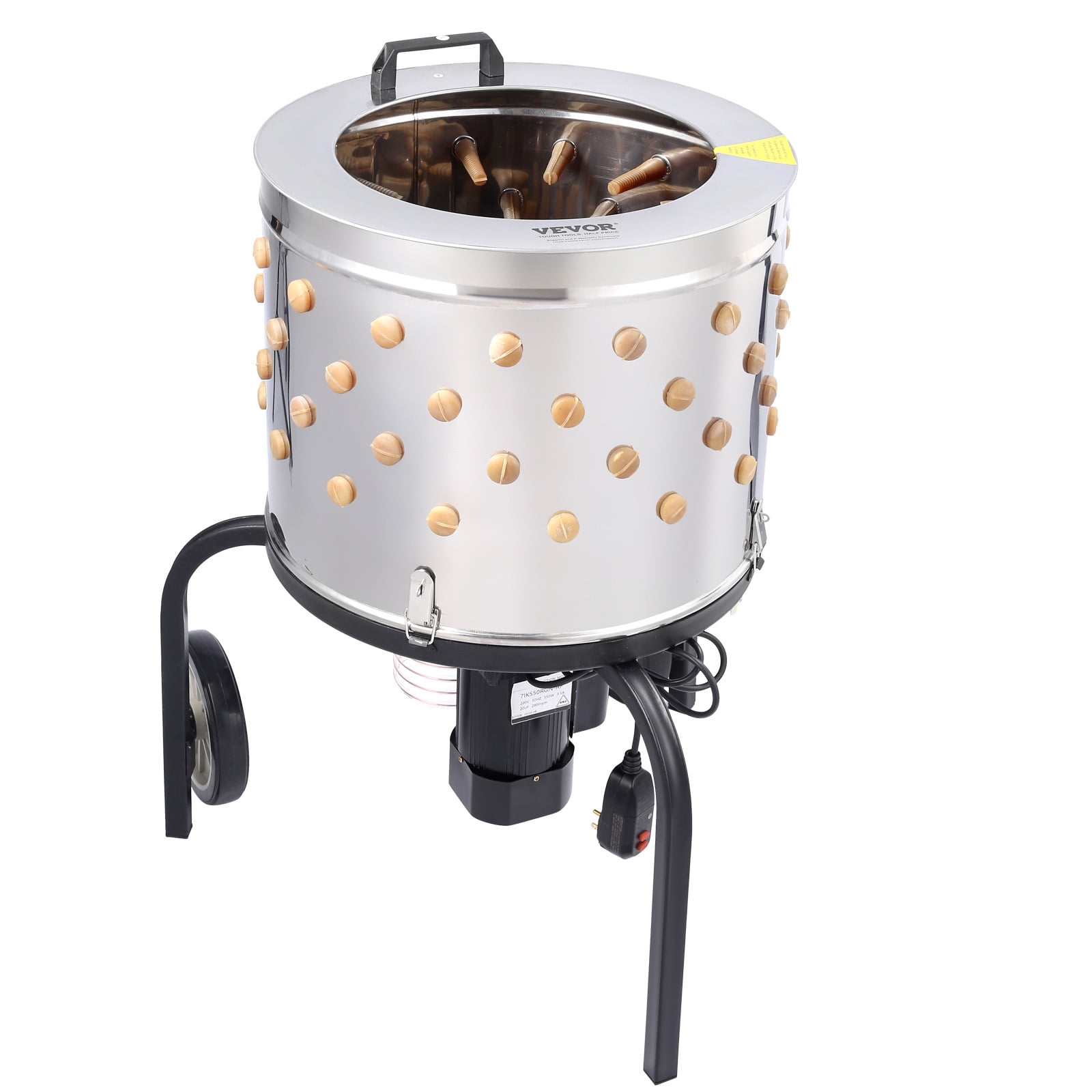 KFFKFF Stainless Steel Drum 280RPM Motor Chicken Plucker Machine ...