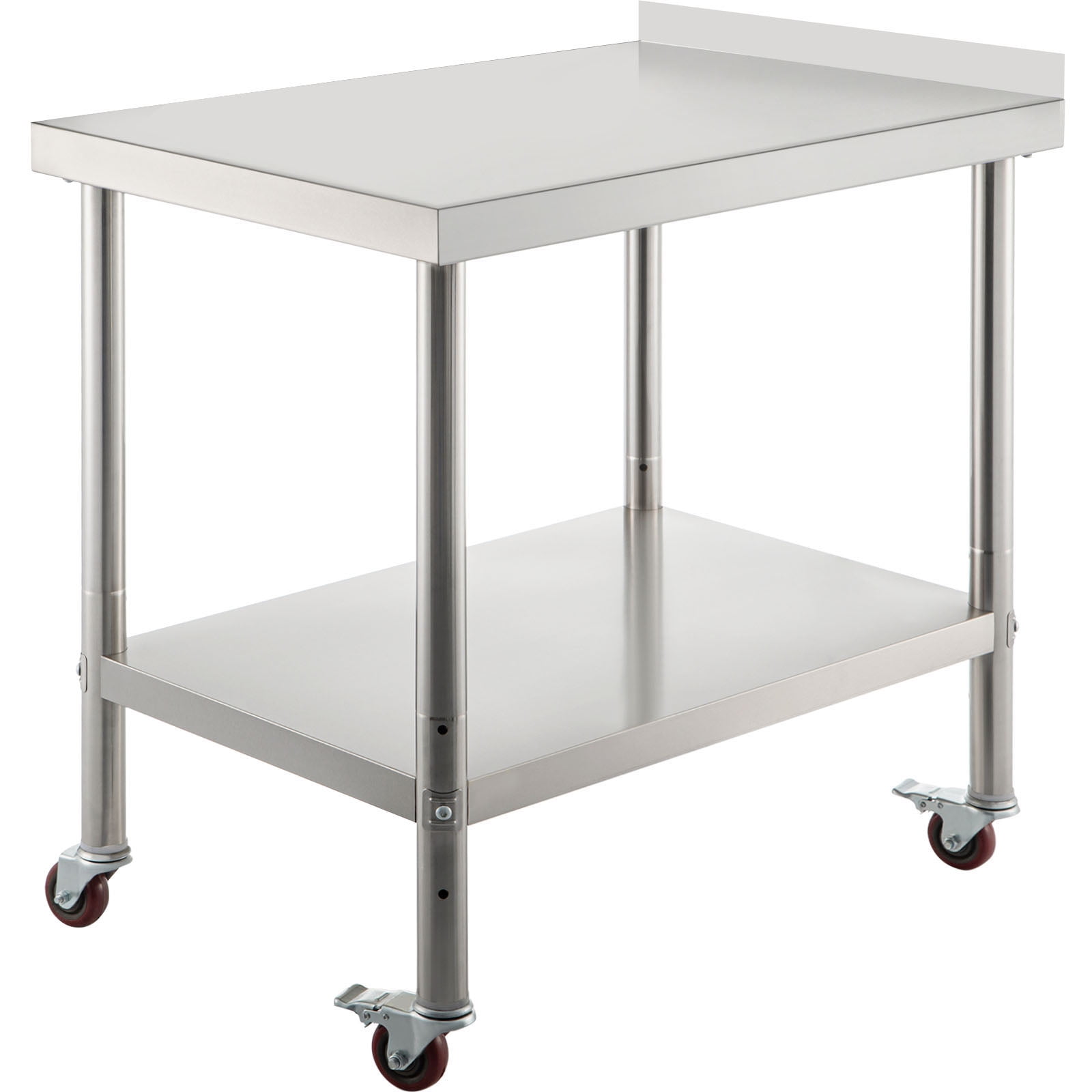 SKYSHALO Adjustable Kitchen Storage Carts, Stainless Steel, 400lbs ...