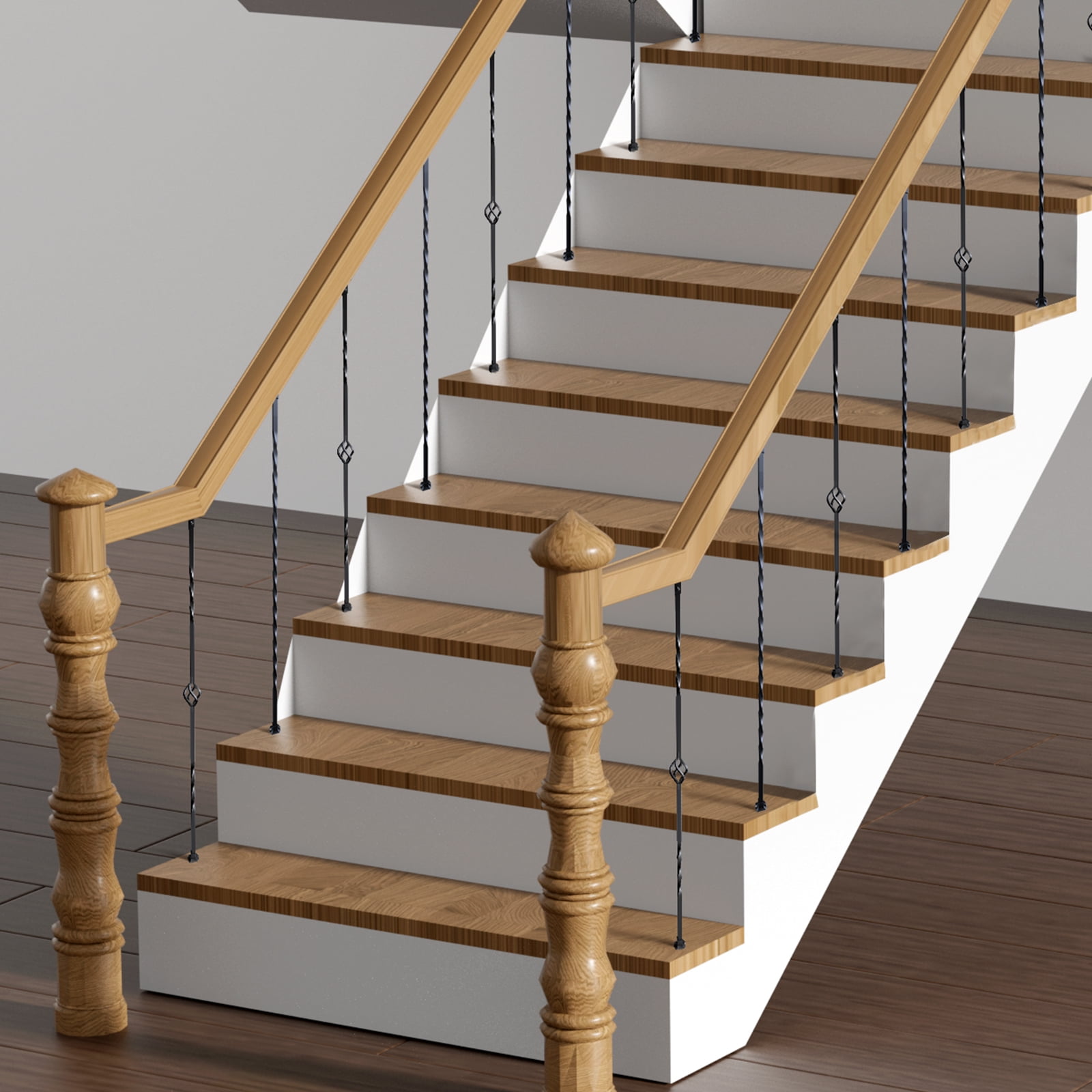 SKYSHALO Staircase Metal Balusters 44'' Steel Deck Spindles w/ Screws ...