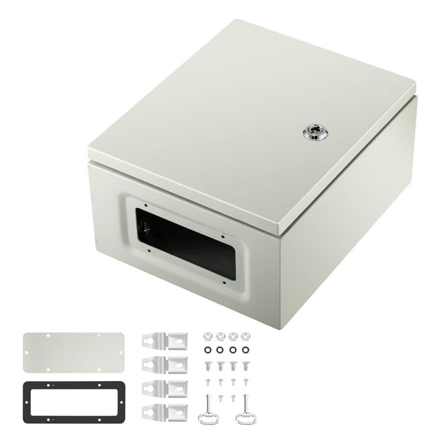 SKYSHALO Steel Electrical Box 12” x 10” x 6”, Carbon Steel Hinged ...