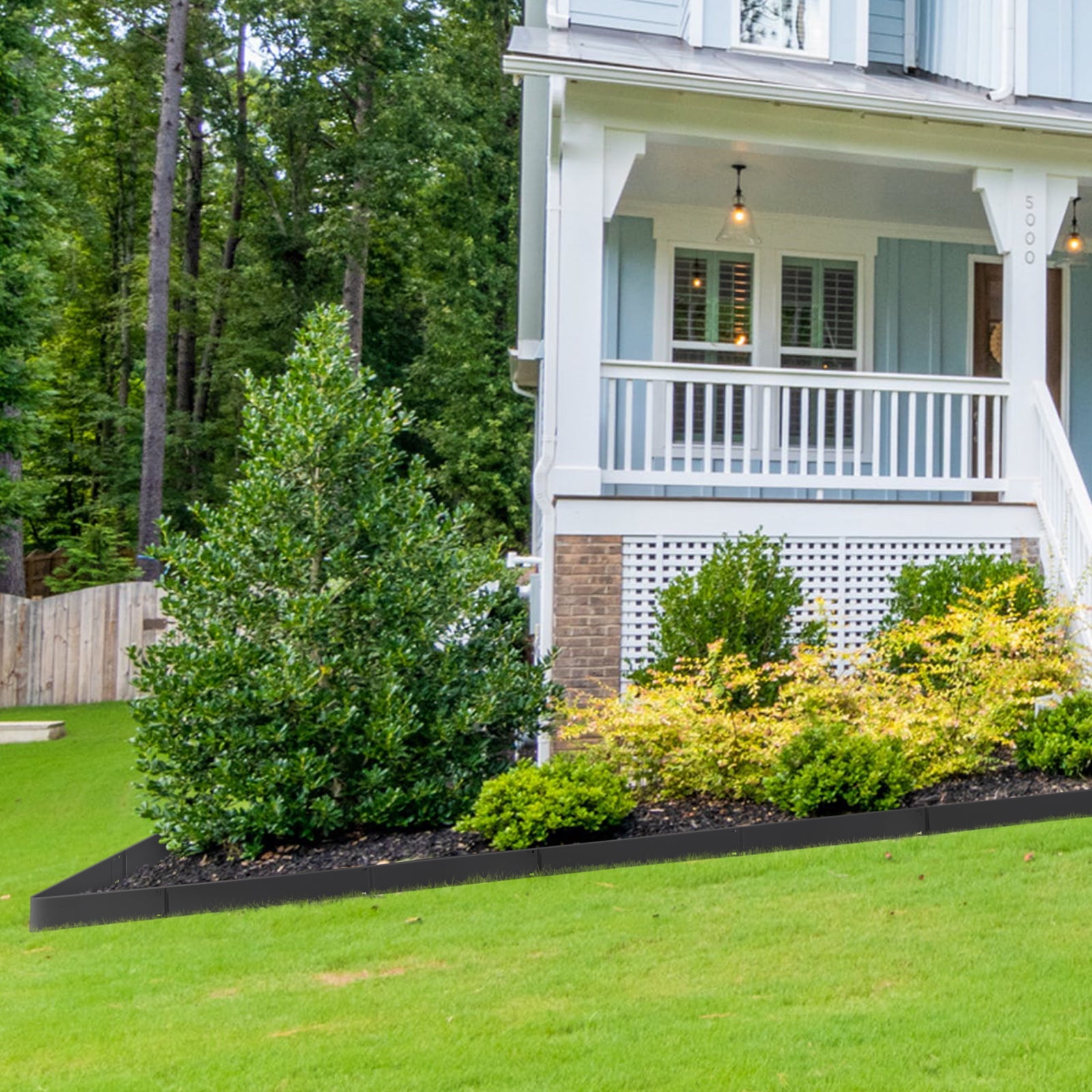 Free Shipping! SKYSHALO 5 Pack Steel Landscape Edging 39 x 5 Inch Metal ...