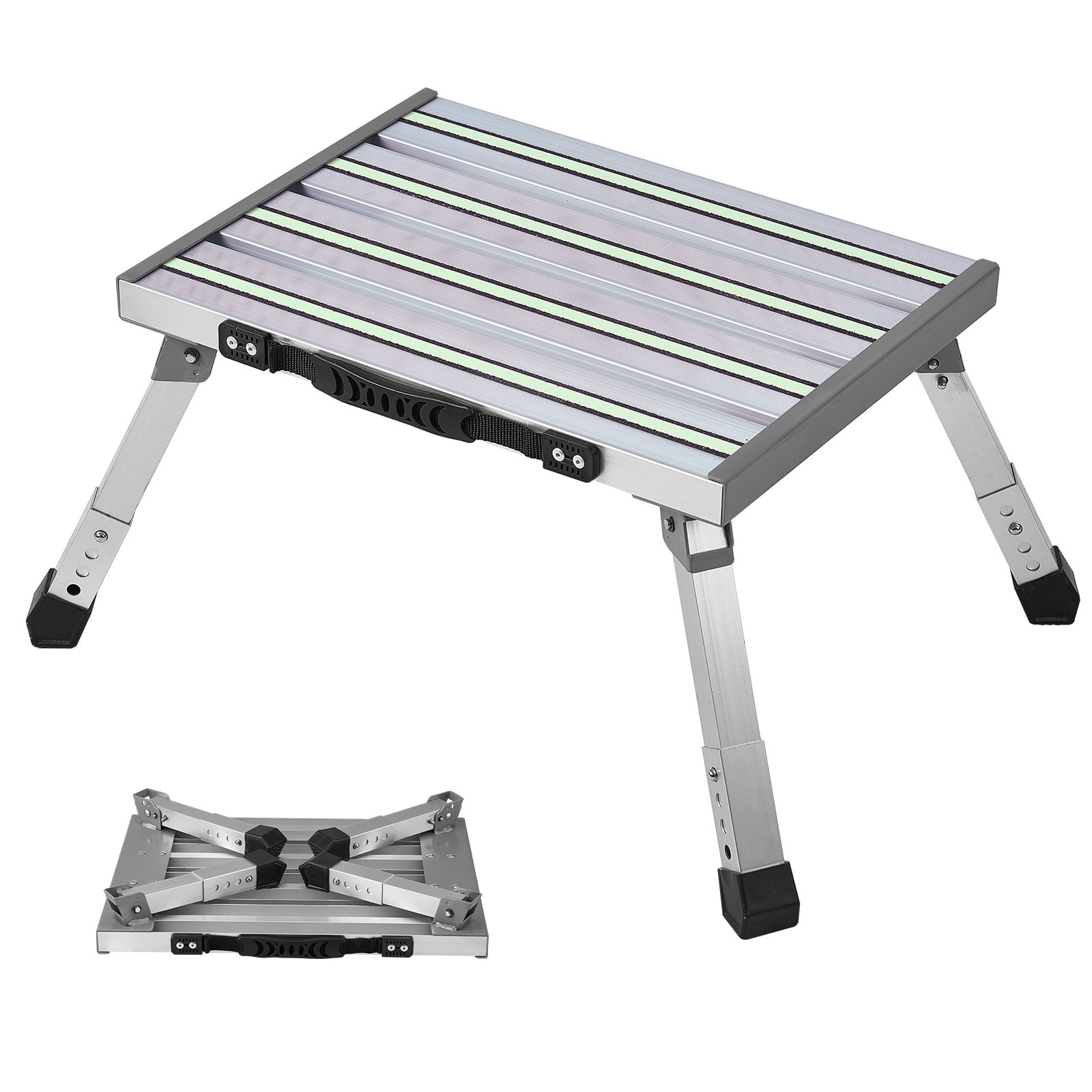 SKYSHALO Stool Ladder, 1-Step Folding Step Stool, 330 lbs Load, Alumium ...