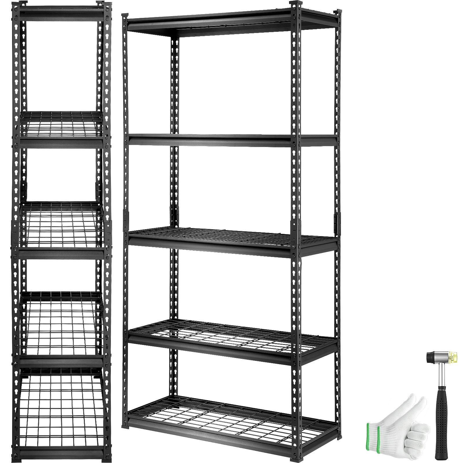 BENTISM Stainless Steel Shelving Adjustable Storage Shelf 5-Tier ...