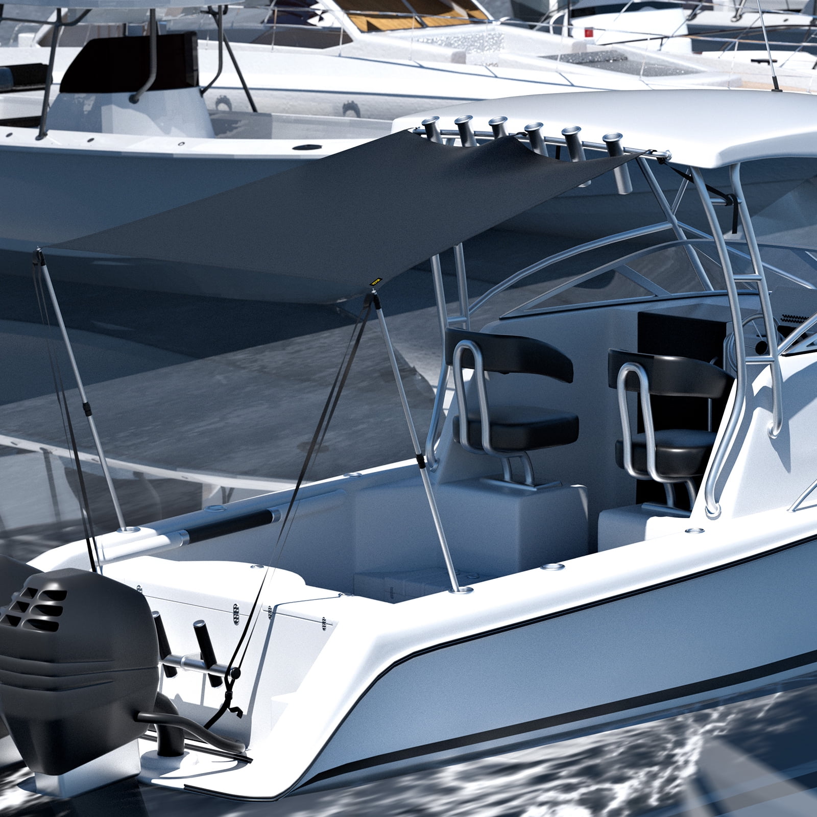 SKYSHALO T-Top Extension Kit, Boat Stern Shade, Size 4'x5' with ...