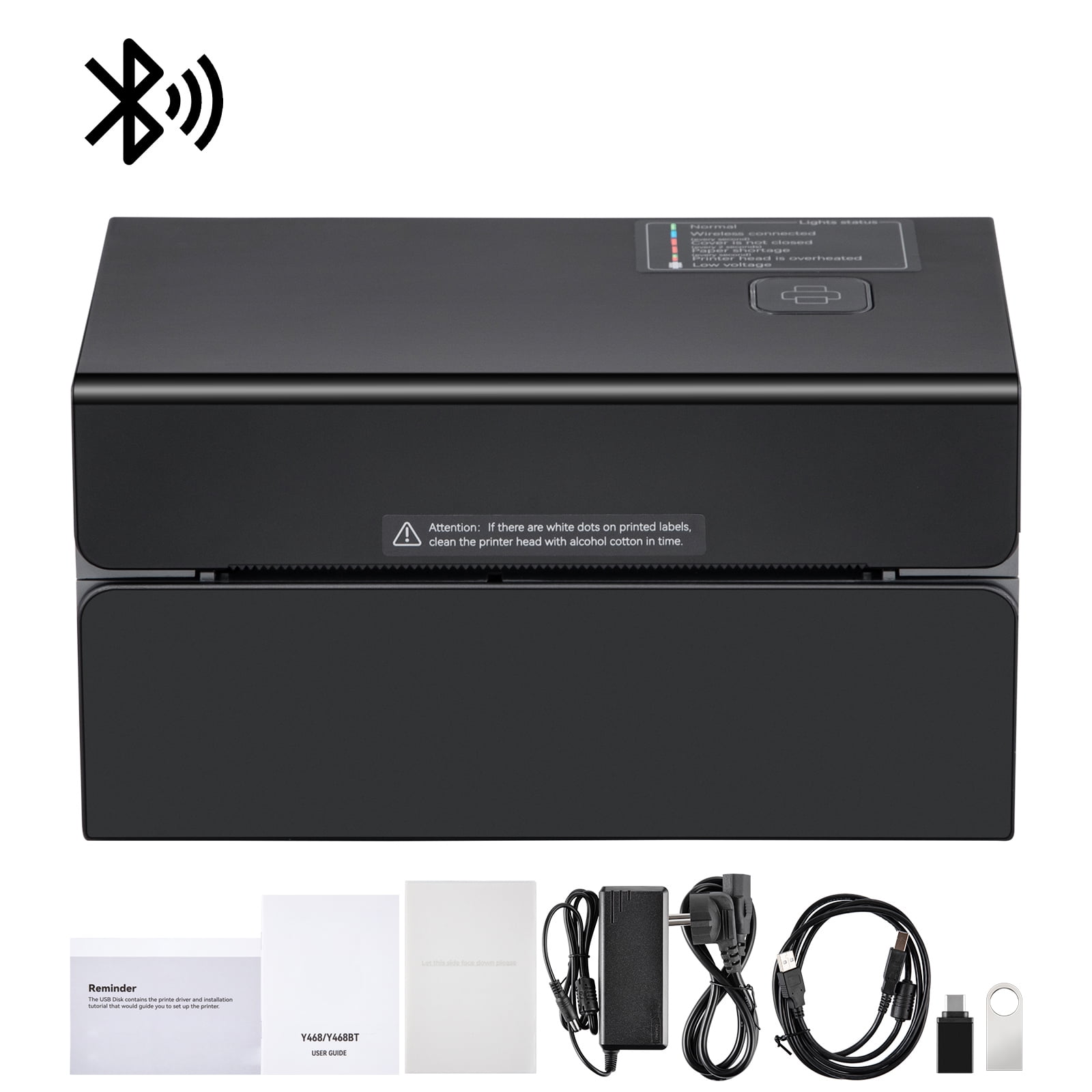 SKYSHALO Thermal Label Printer 4X6 300DPI USB/Bluetooth for Amazon eBay ...