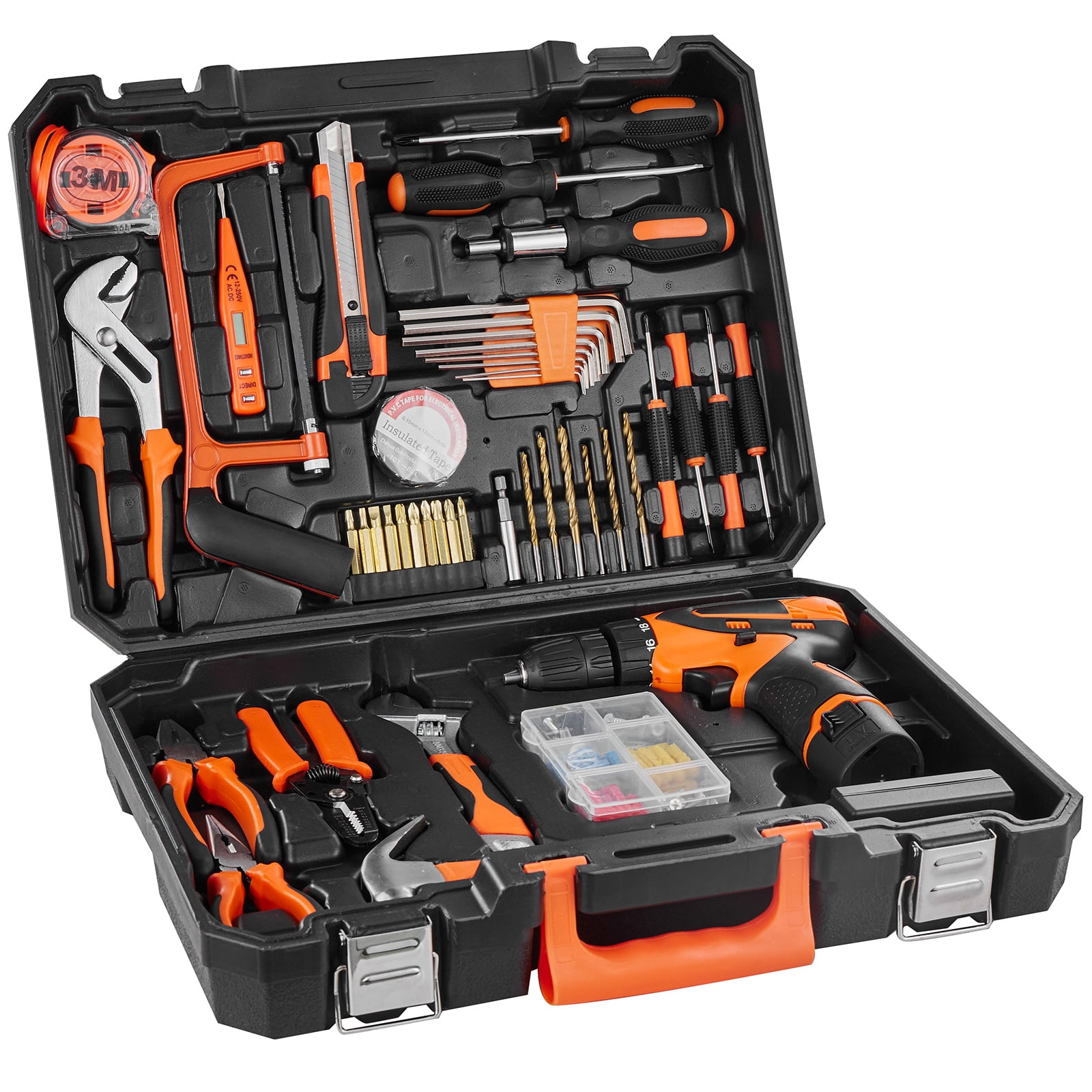 KFFKFF Tool Kit, 146-Piece Set for Home Repair, Includes Electric Drill ...