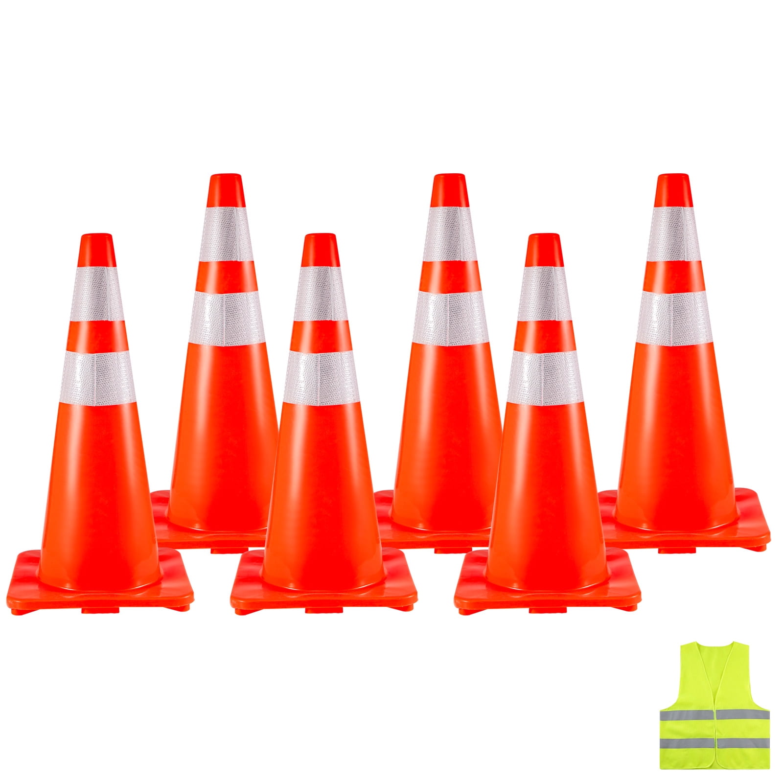 KFFKFF Traffic Safety Cone Orange, Hazard Construction Cones with ...