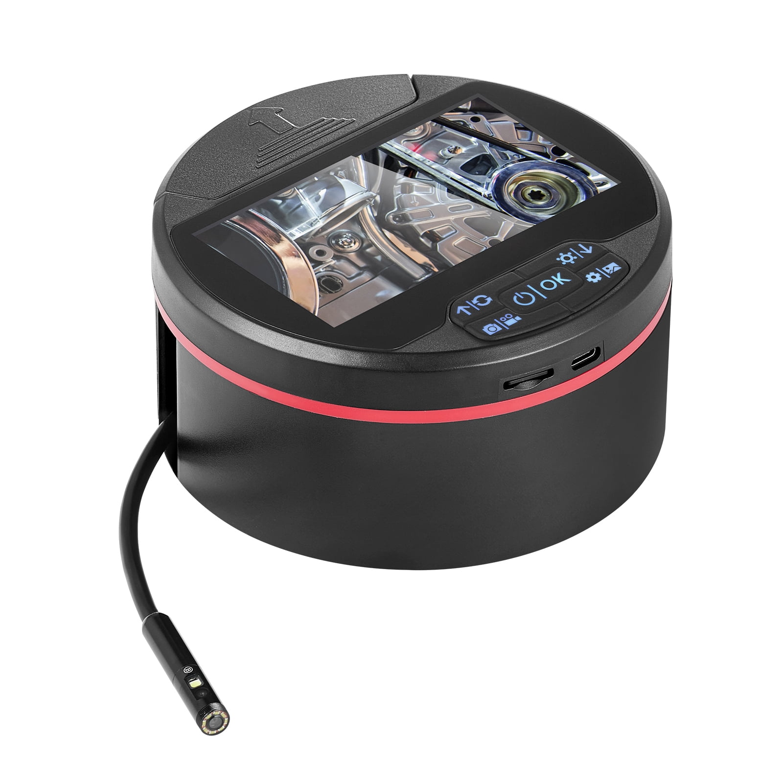 KFFKFF Triple Lens Borescope with Illumination, 4.3" Display Inspection ...